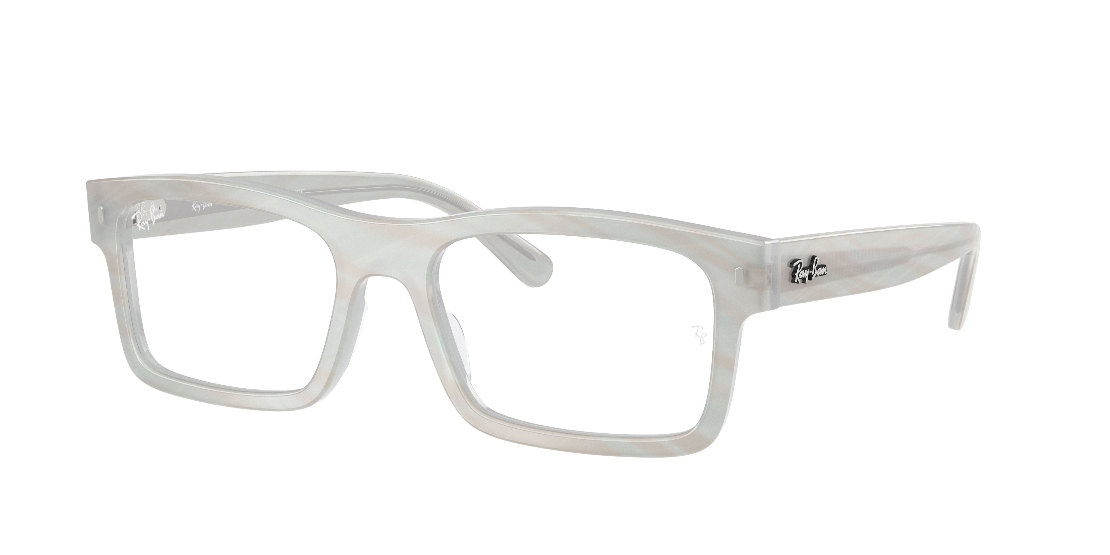 Rb5435 Optics Change Eyeglasses with Photo Striped Light Blue Frame ...