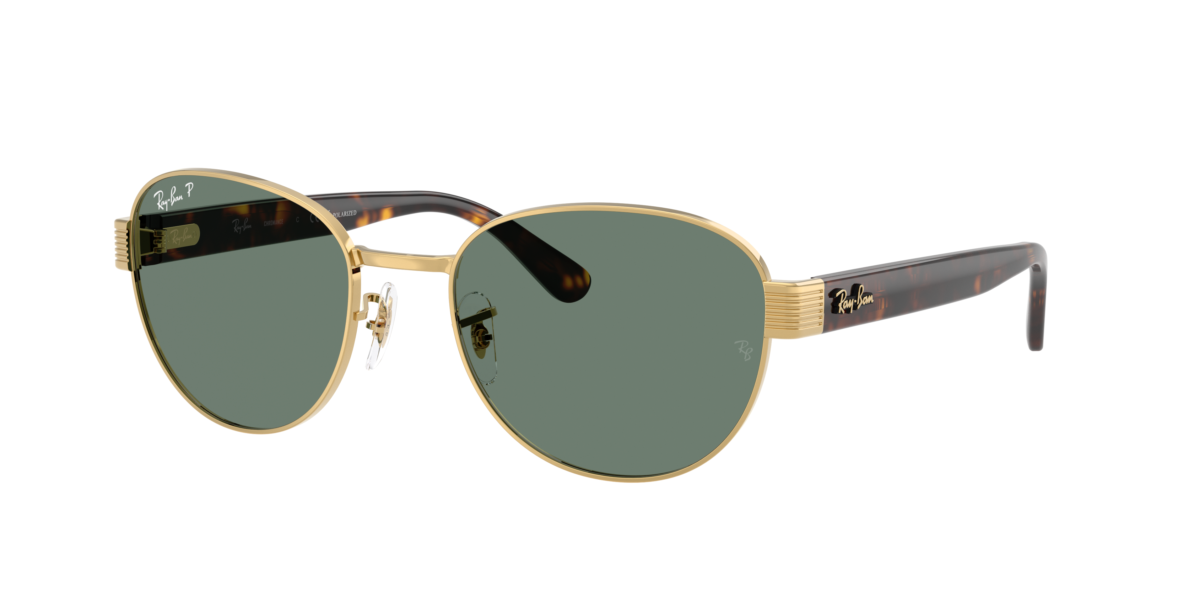 Arista Gold Sunglasses in Polarized Grey and Rb3766ch Chromance ...