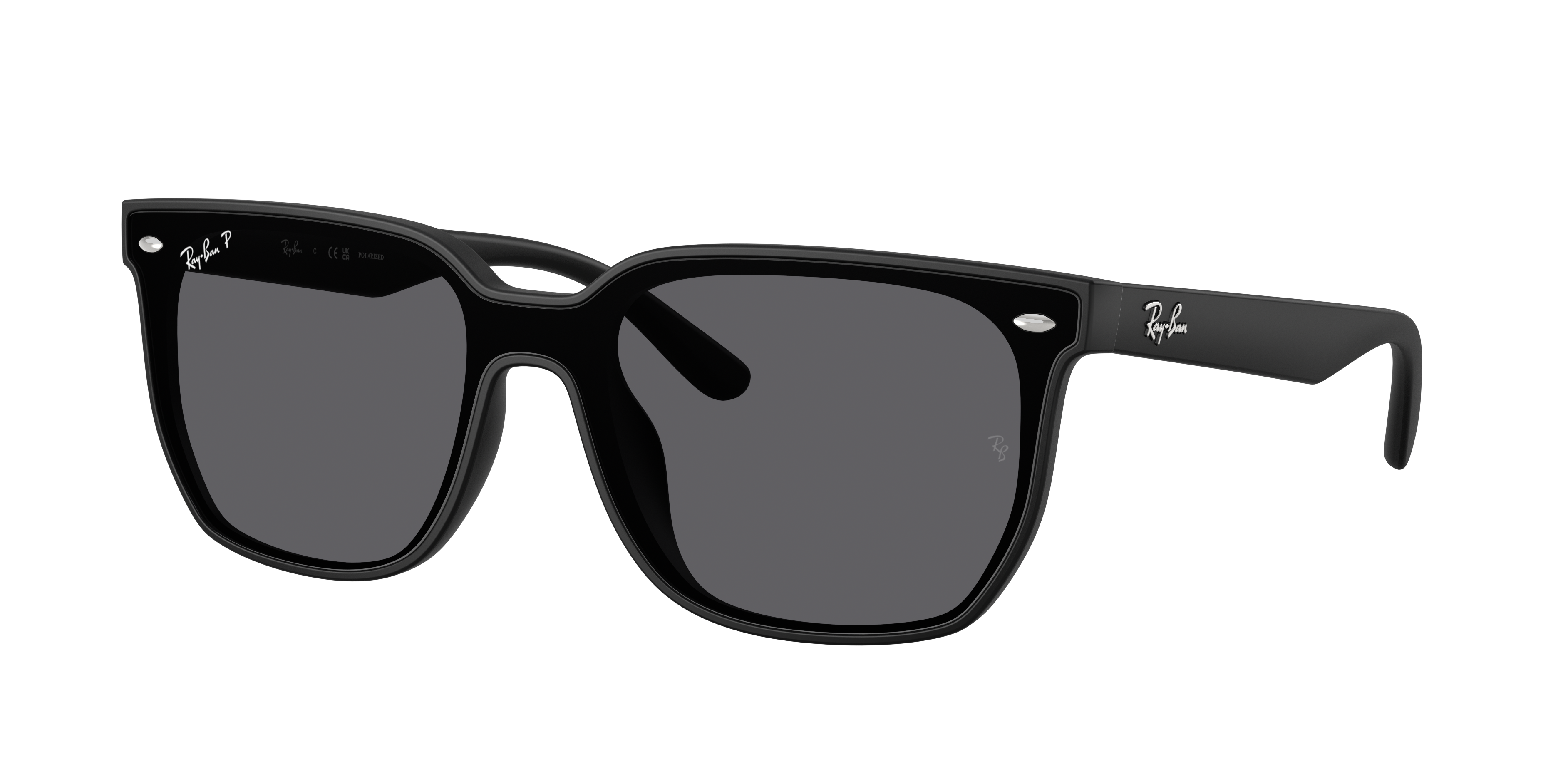 Matte Matte Black Sunglasses in Polarized Grey (0-147) and Rb4466d ...