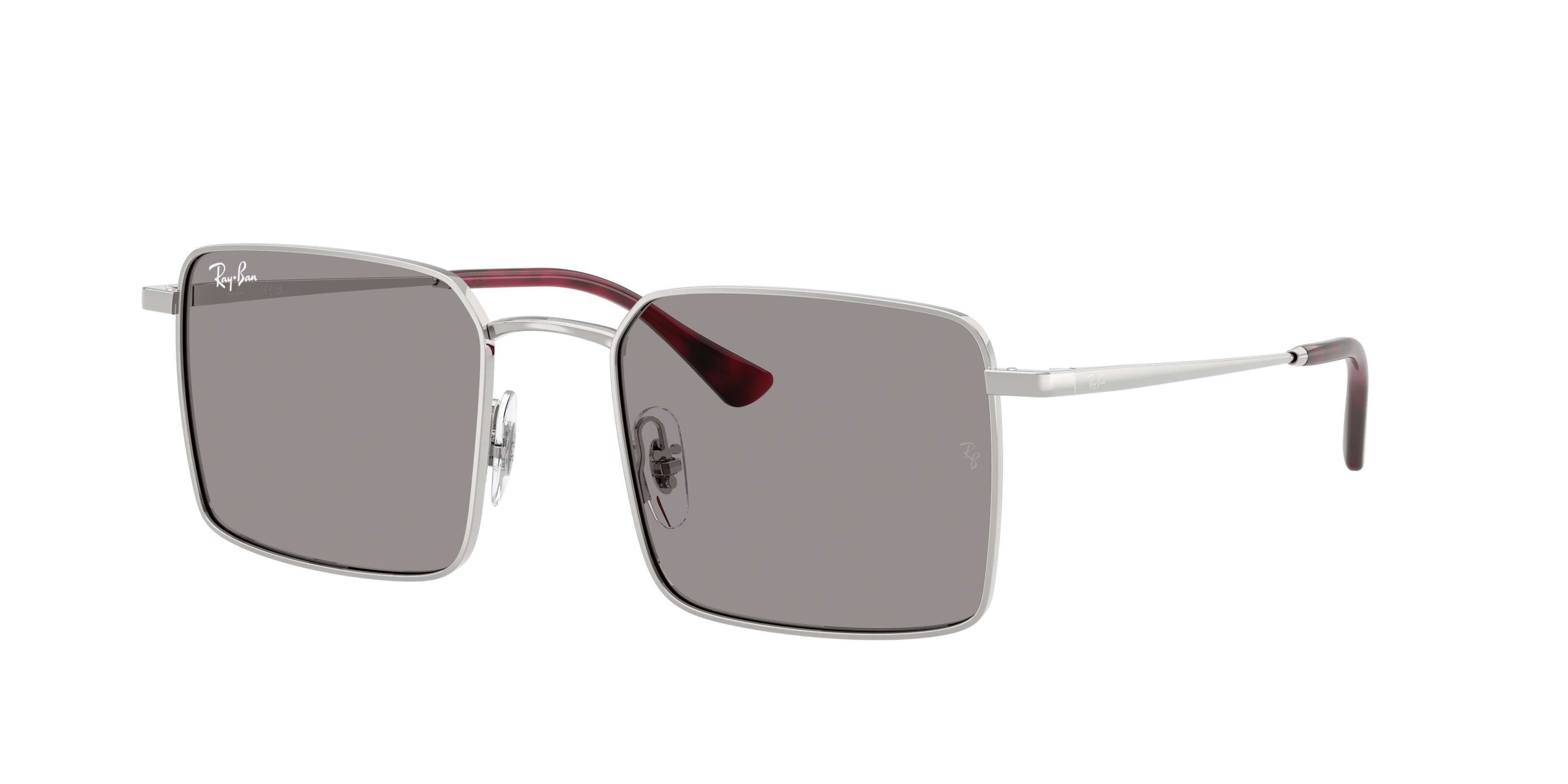 Polished Silver Sunglasses in Grey (50-20) and Idan Bio-based - RB3782 ...
