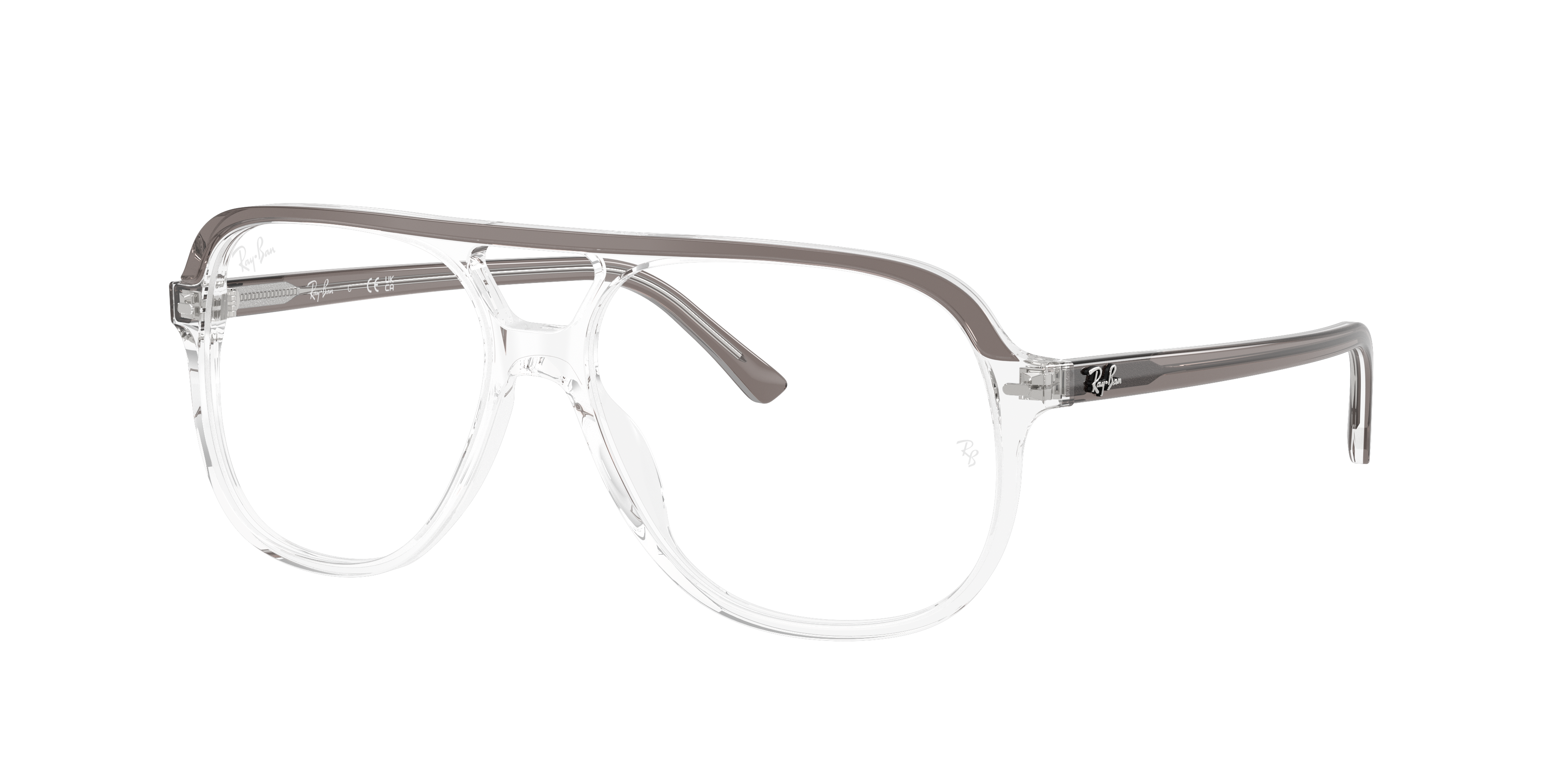 Bill Optics Eyeglasses with Polished Grey Transparent Frame (56-14 ...