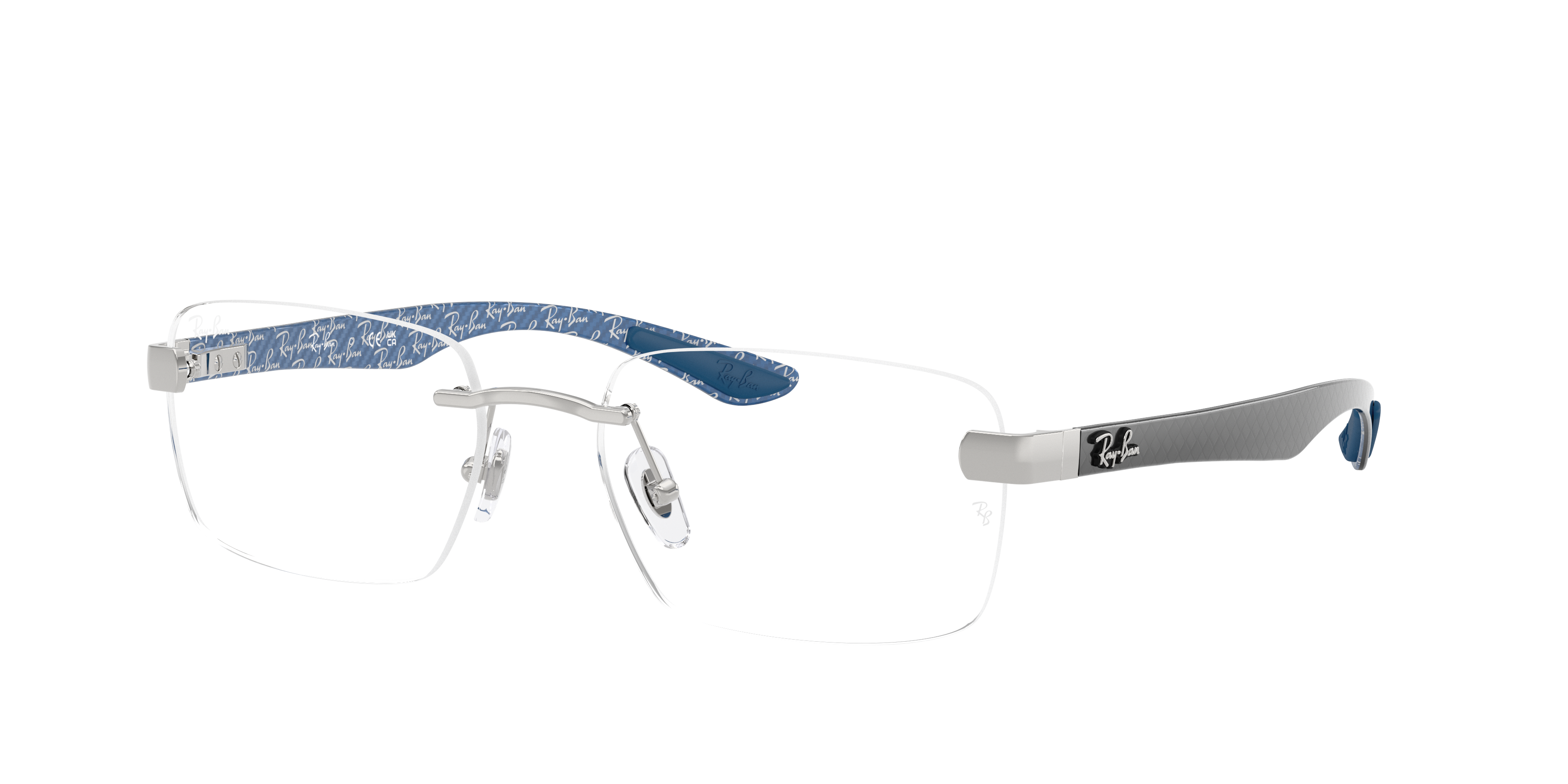 Rb8423 Optics Eyeglasses with Polished Silver Frame (54-18) - RB8423 ...