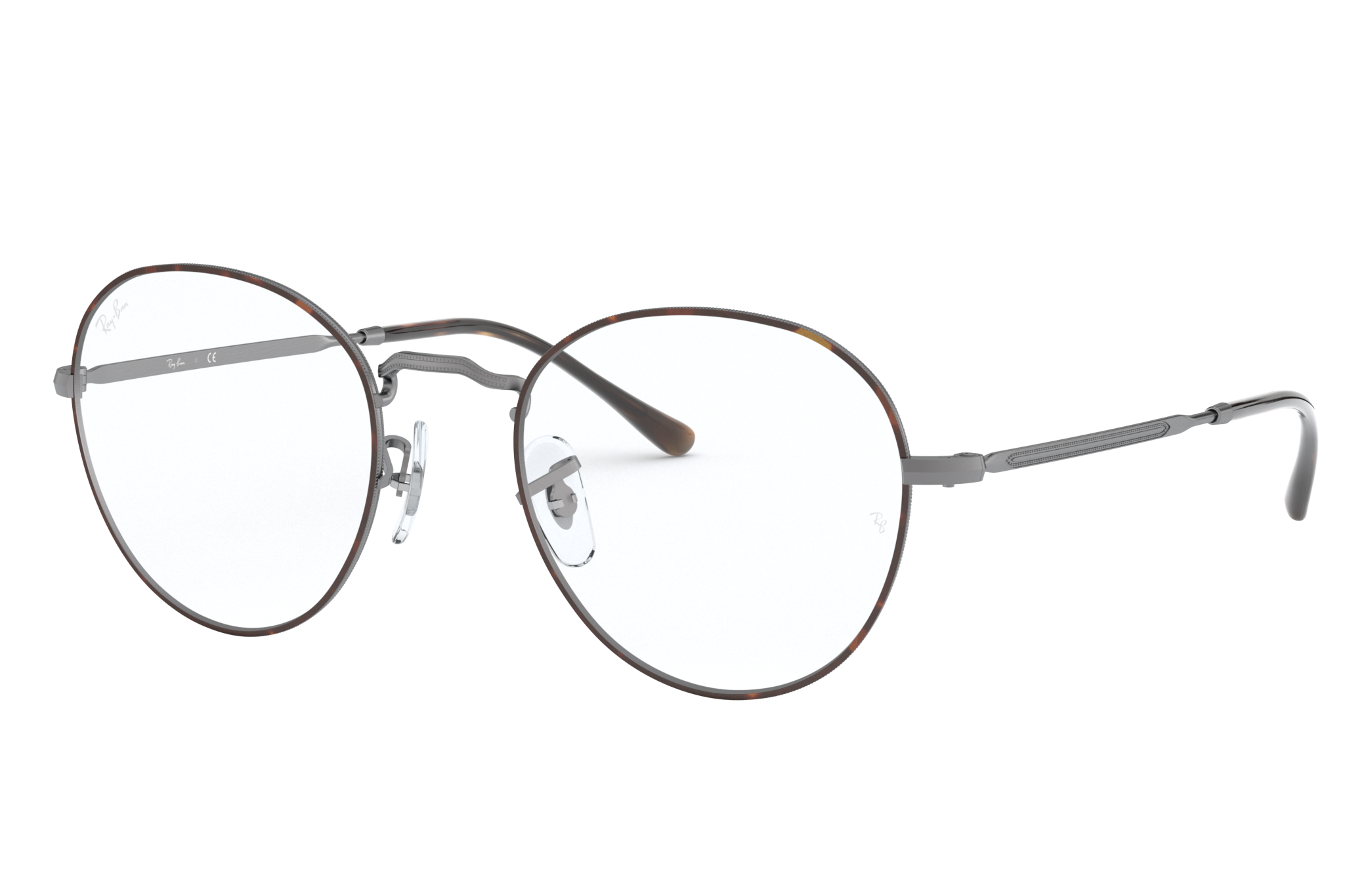 Les lunettes de vue Round Metal Optics Ii avec monture Havana - RB3582V ...