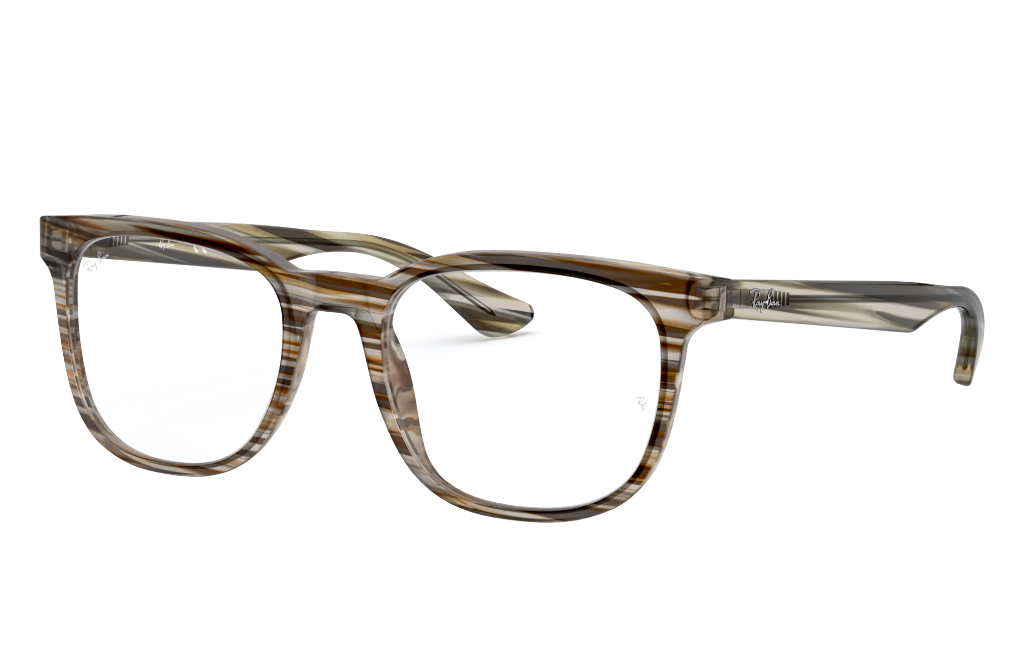Rb5369f Eyeglasses with Striped Brown and Grey Frame - RB5369F | Ray-Ban®