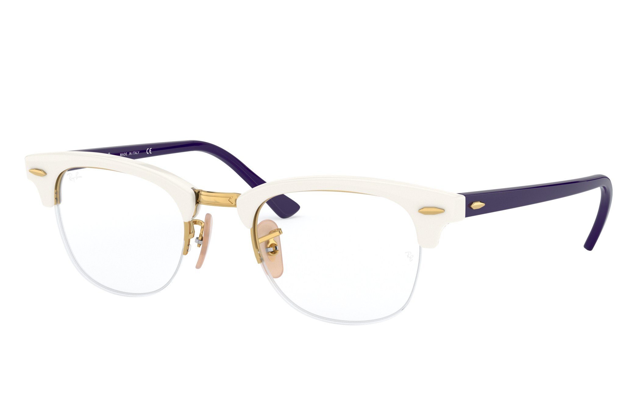 Clubmaster Gaze Eyeglasses with White Frame - RB4354V | Ray-Ban®