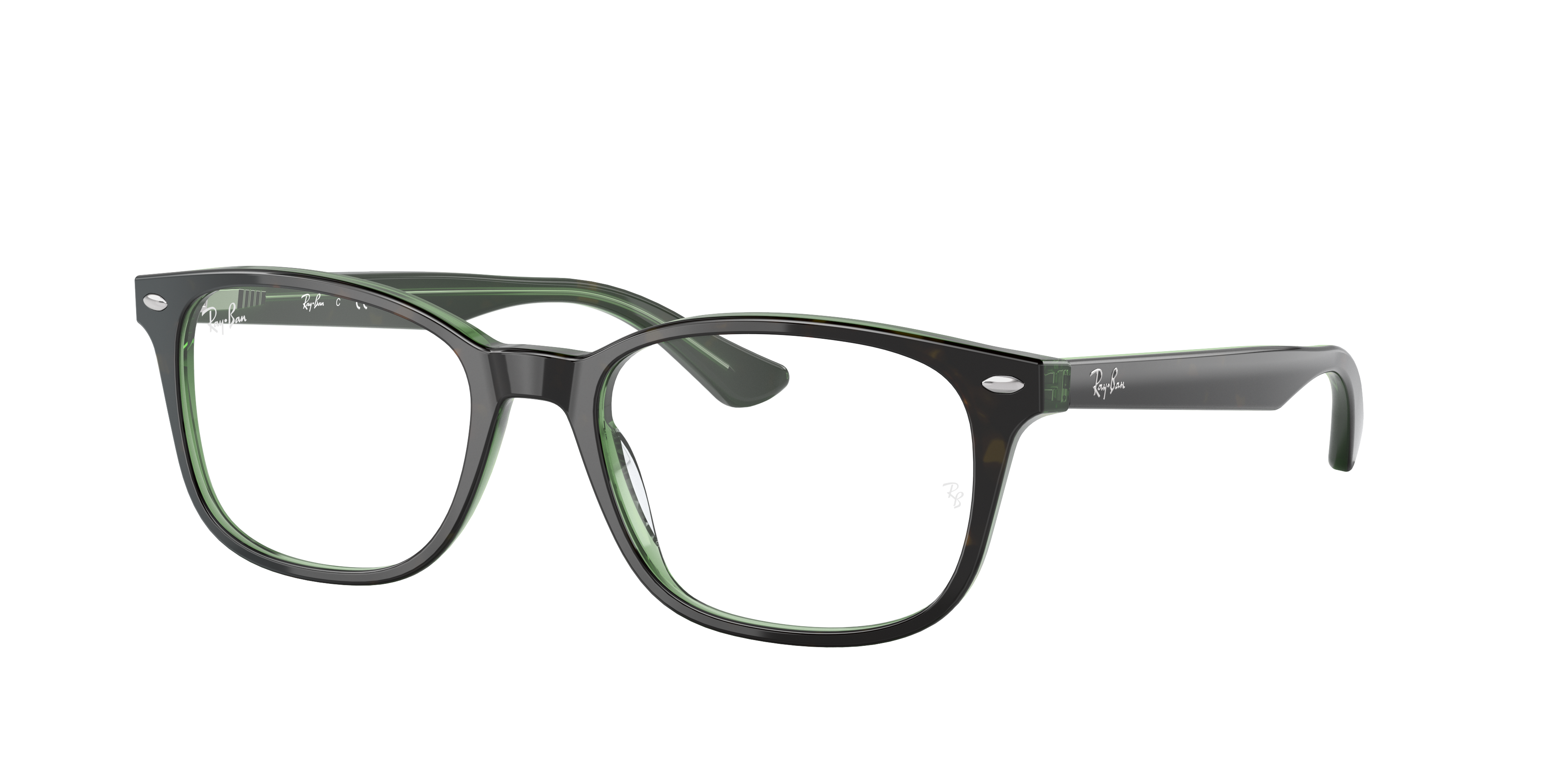 Rb5375 Optics Eyeglasses with Havana On Green Frame - RB5375 | Ray-Ban®
