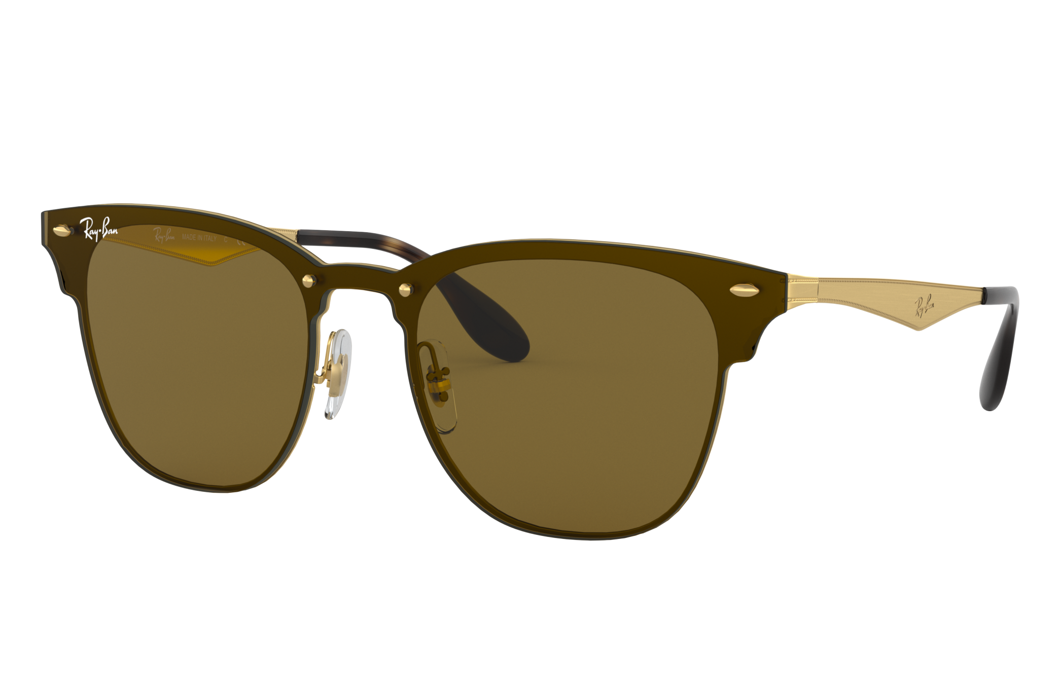 Polished Gold Sunglasses in Brown Classic and Blaze Clubmaster ...
