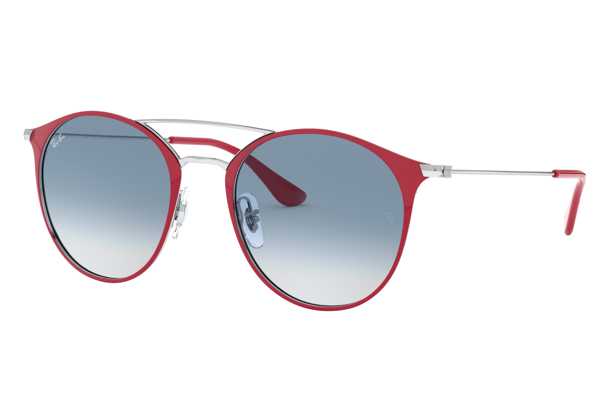 Rb3546 Sunglasses in Bordeaux On Silver and Light Blue - RB3546 | Ray-Ban®