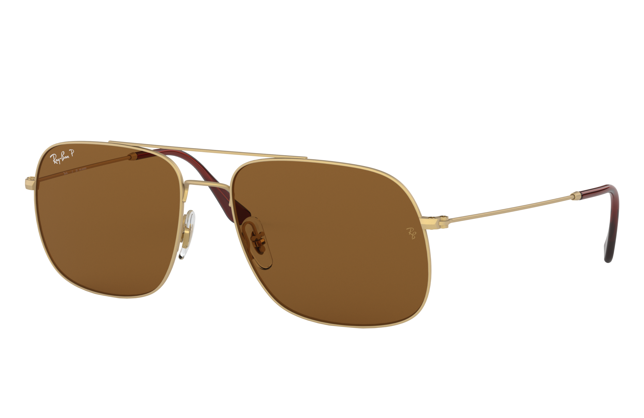 Andrea Sunglasses in Gold and Dark Brown - RB3595 | Ray-Ban®