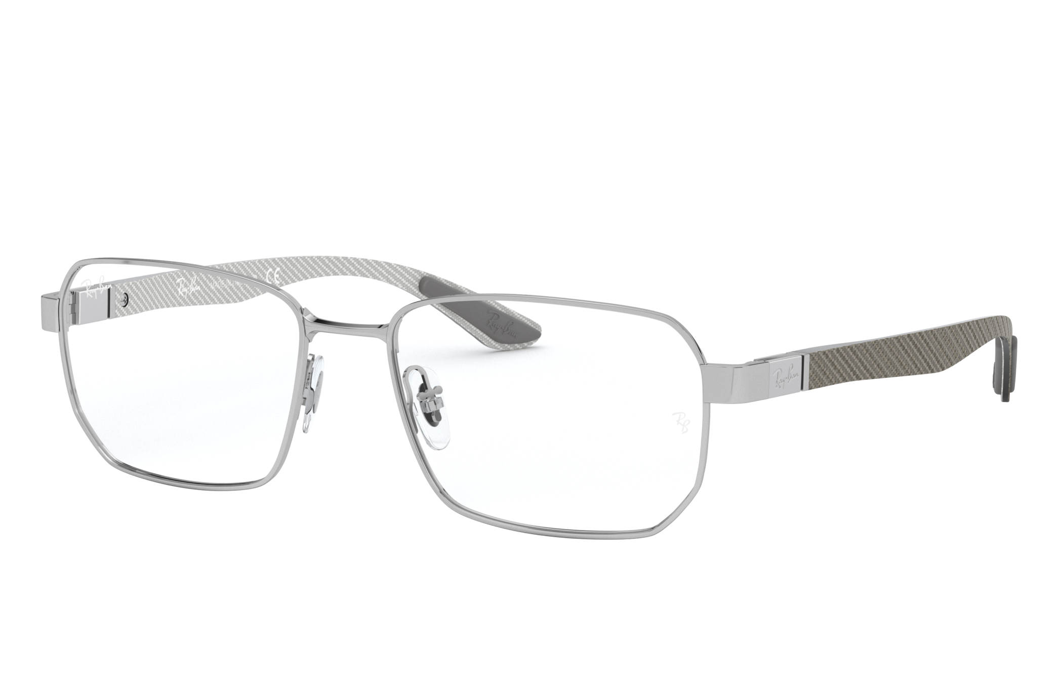 Rb8419 Eyeglasses with Polished Silver Frame (54-17) - RB8419 | Ray-Ban®