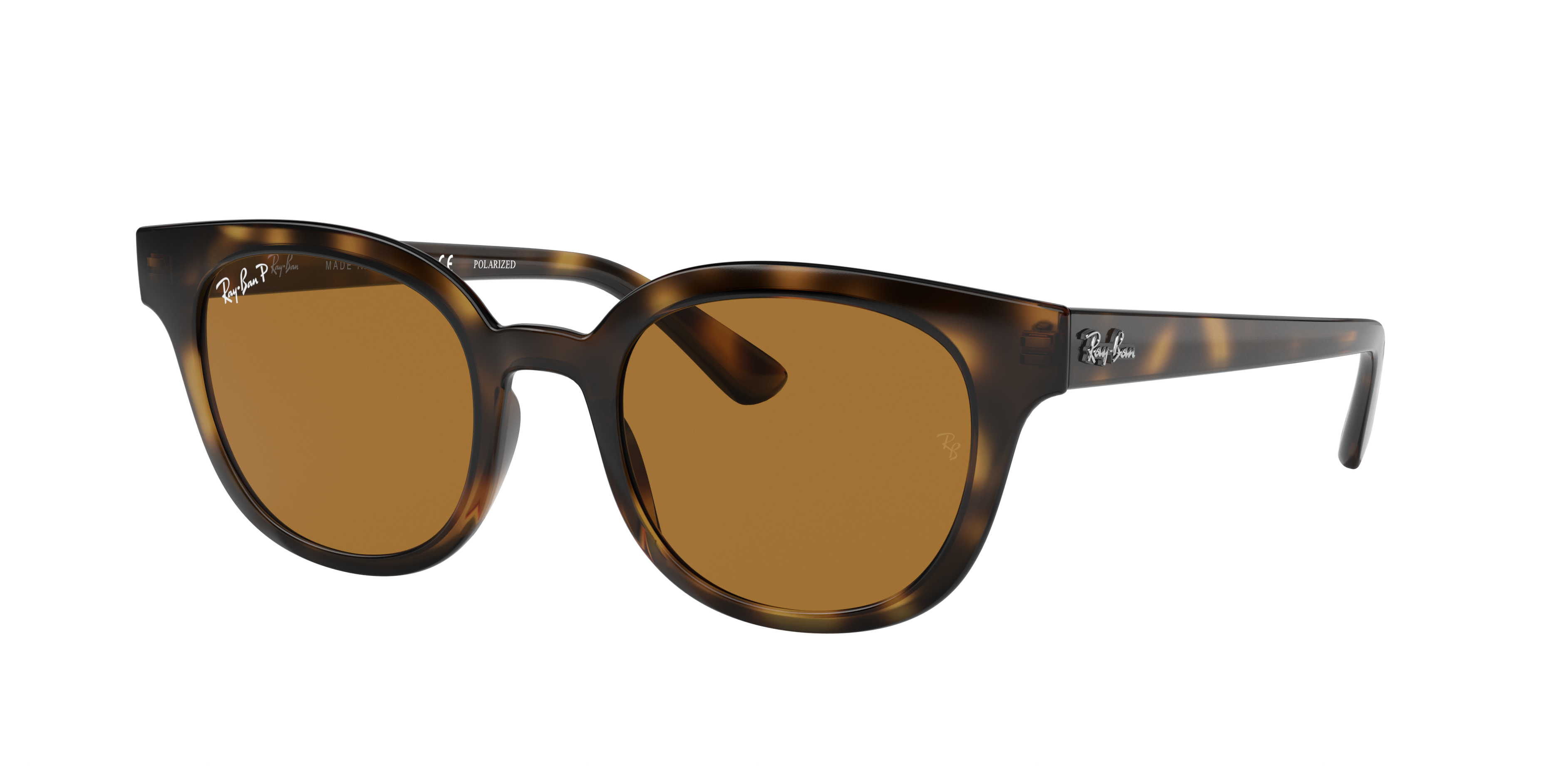 Polished Light Havana Sunglasses in Brown Polarized and Rb4324 ...