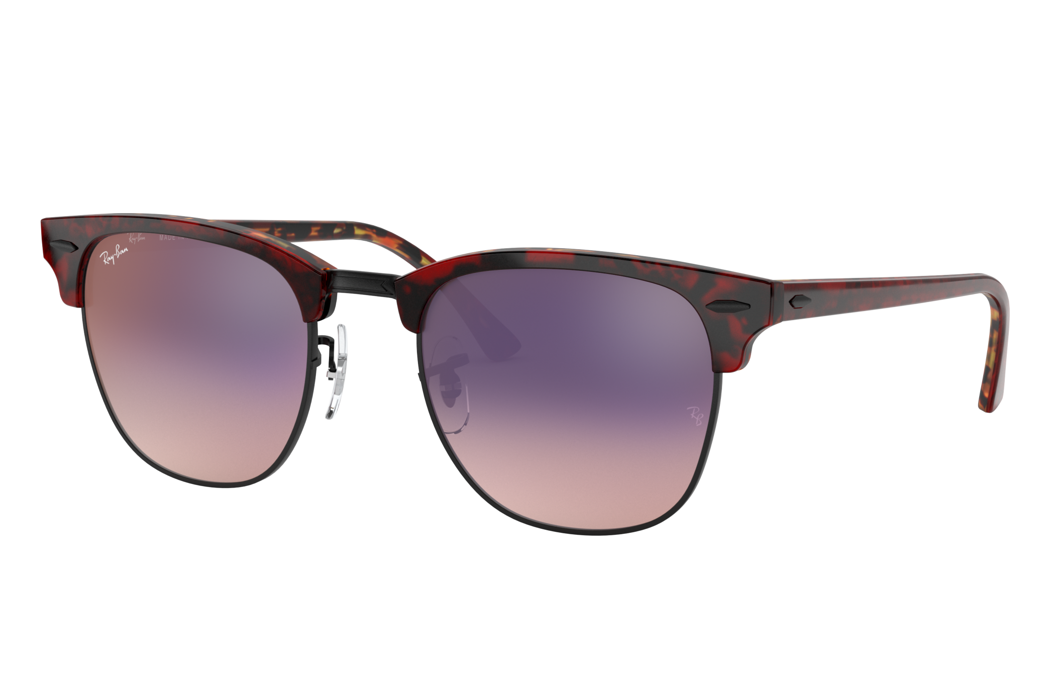 Red Havana Sunglasses in Pink Gradient Violet and Clubmaster Color Mix ...
