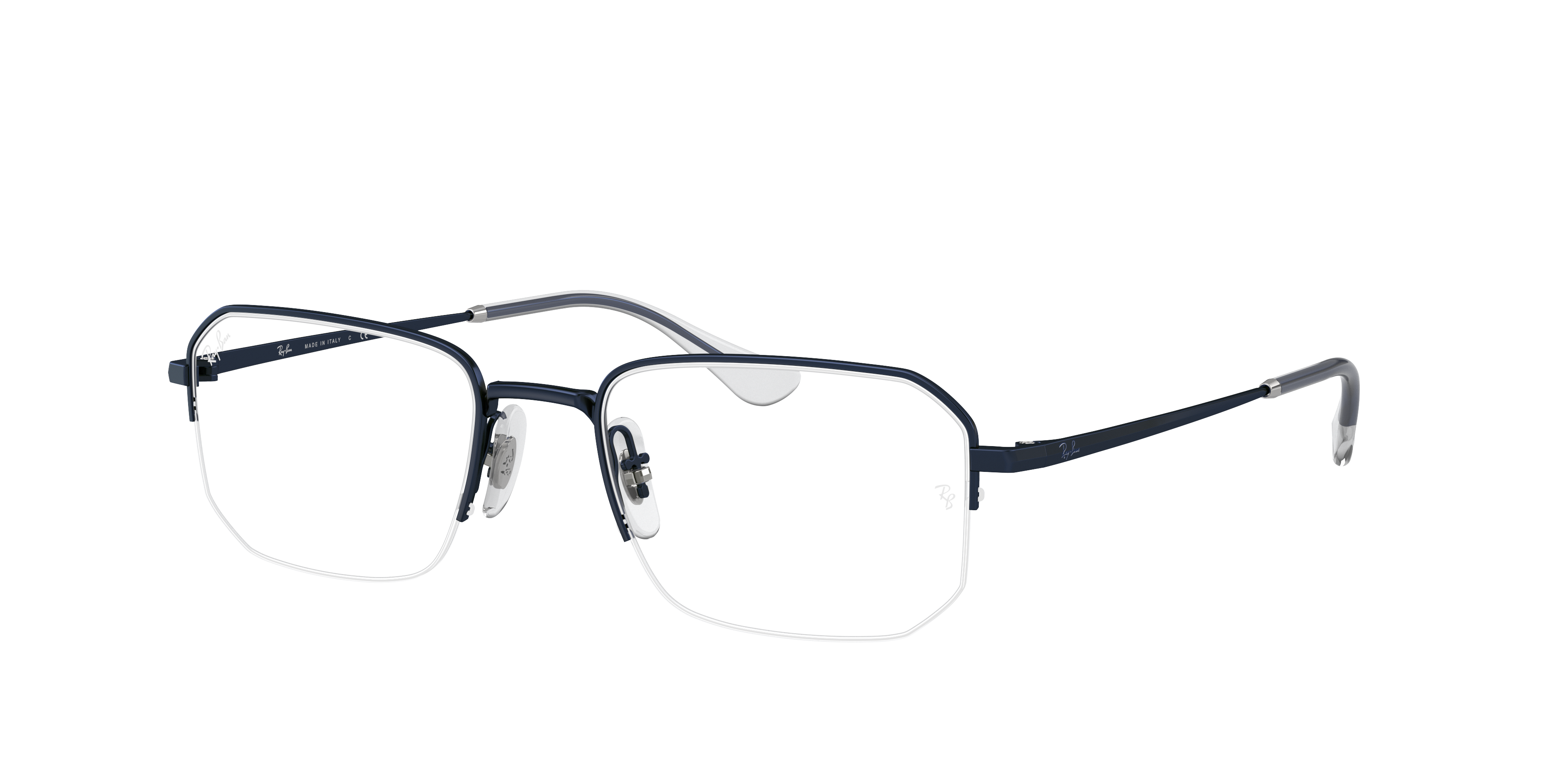 Rb6449 Optics Eyeglasses with Matte Sand Transparent Blue Frame ...