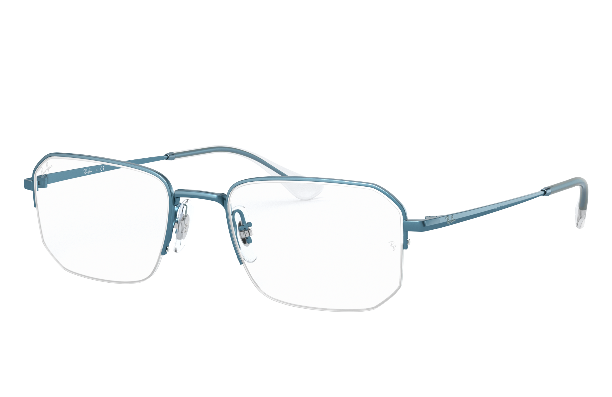 Rb6449 Eyeglasses with Polished Sand Transparent Green Frame (53-19 ...