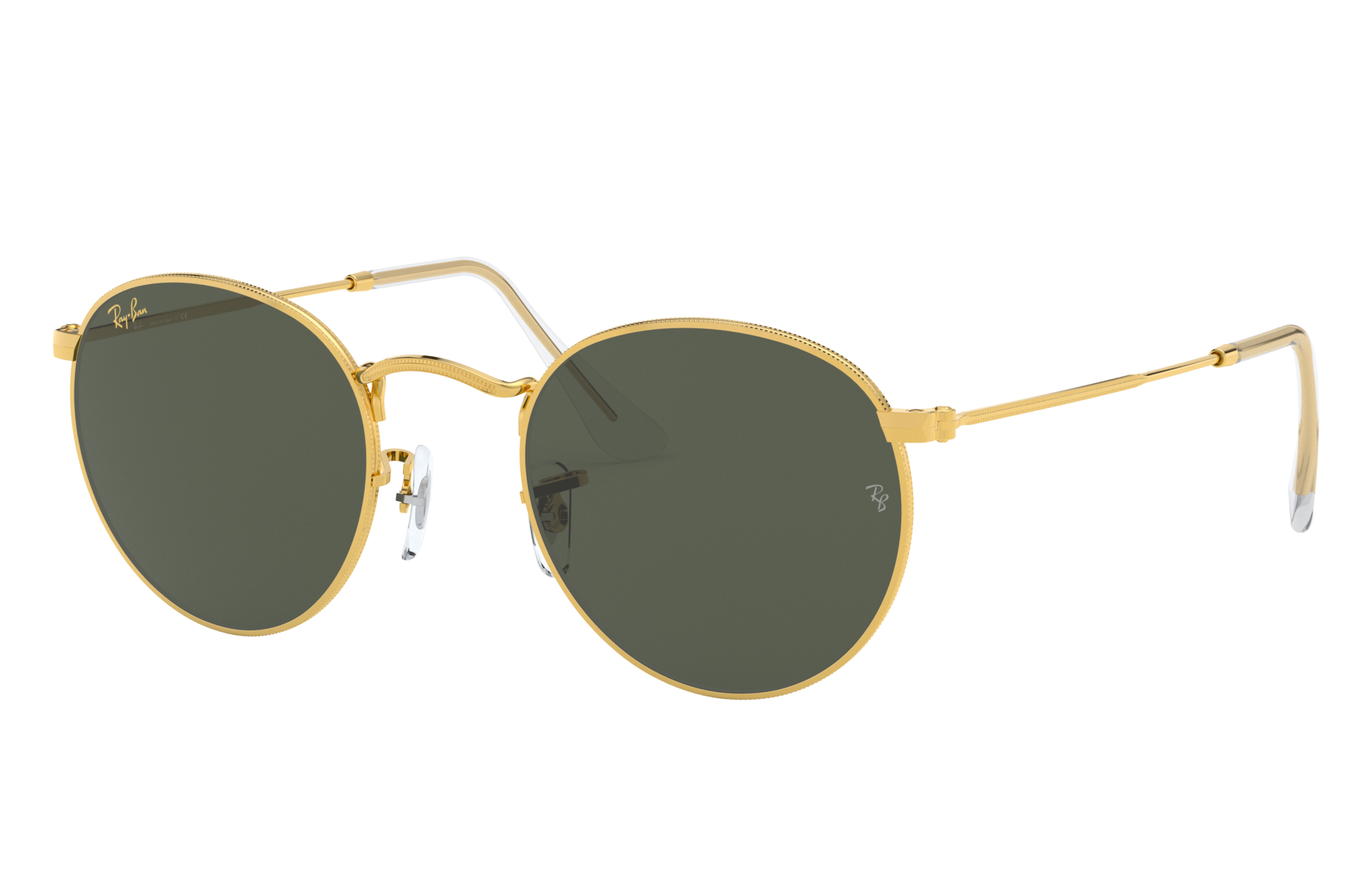 Round Metal Legend Gold Sunglasses in Gold and G-15 Green - RB3447 ...