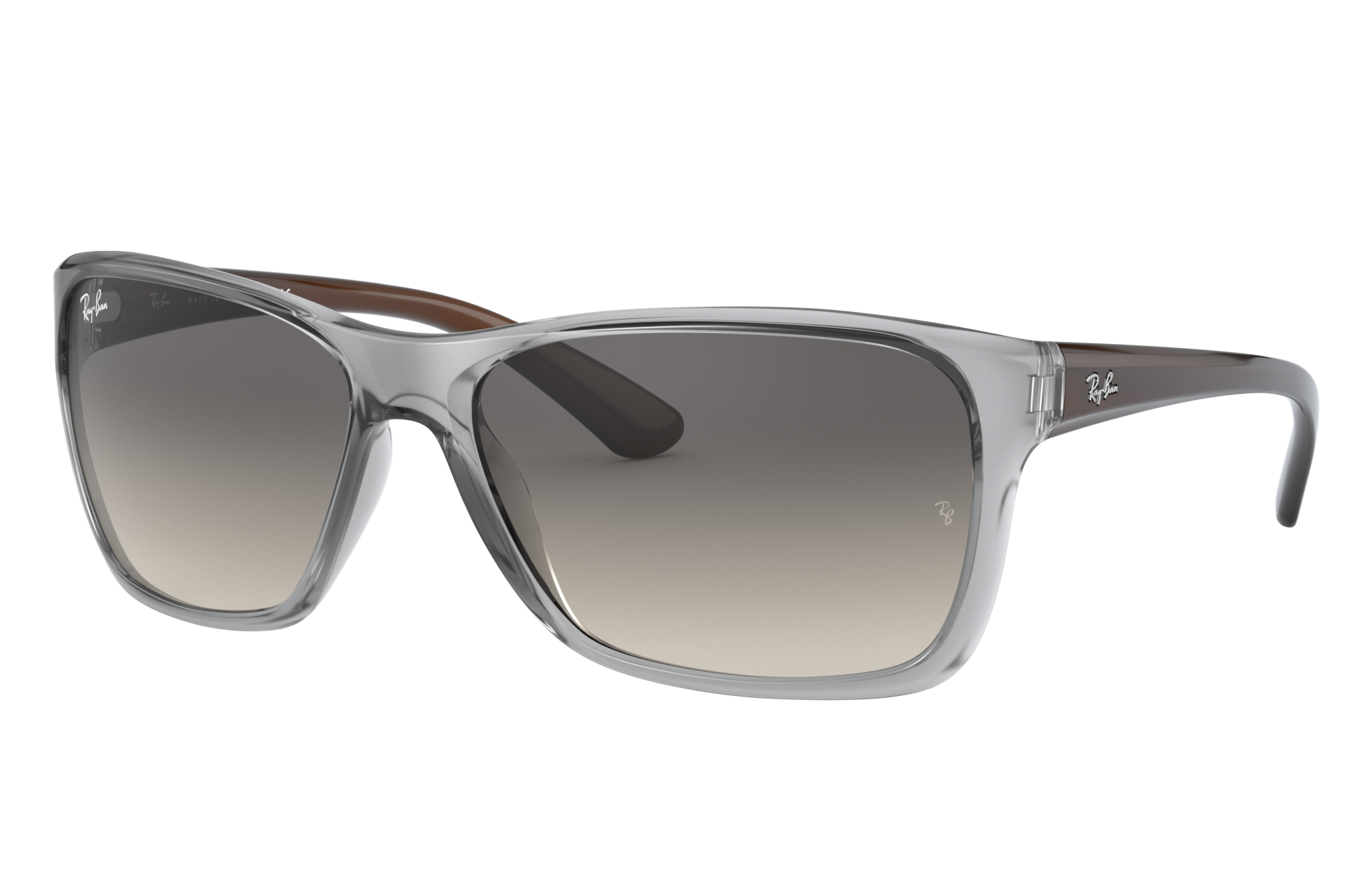 Rb4331 Sunglasses in Polished Transparent Grey and Grey Gradient (61-16 ...