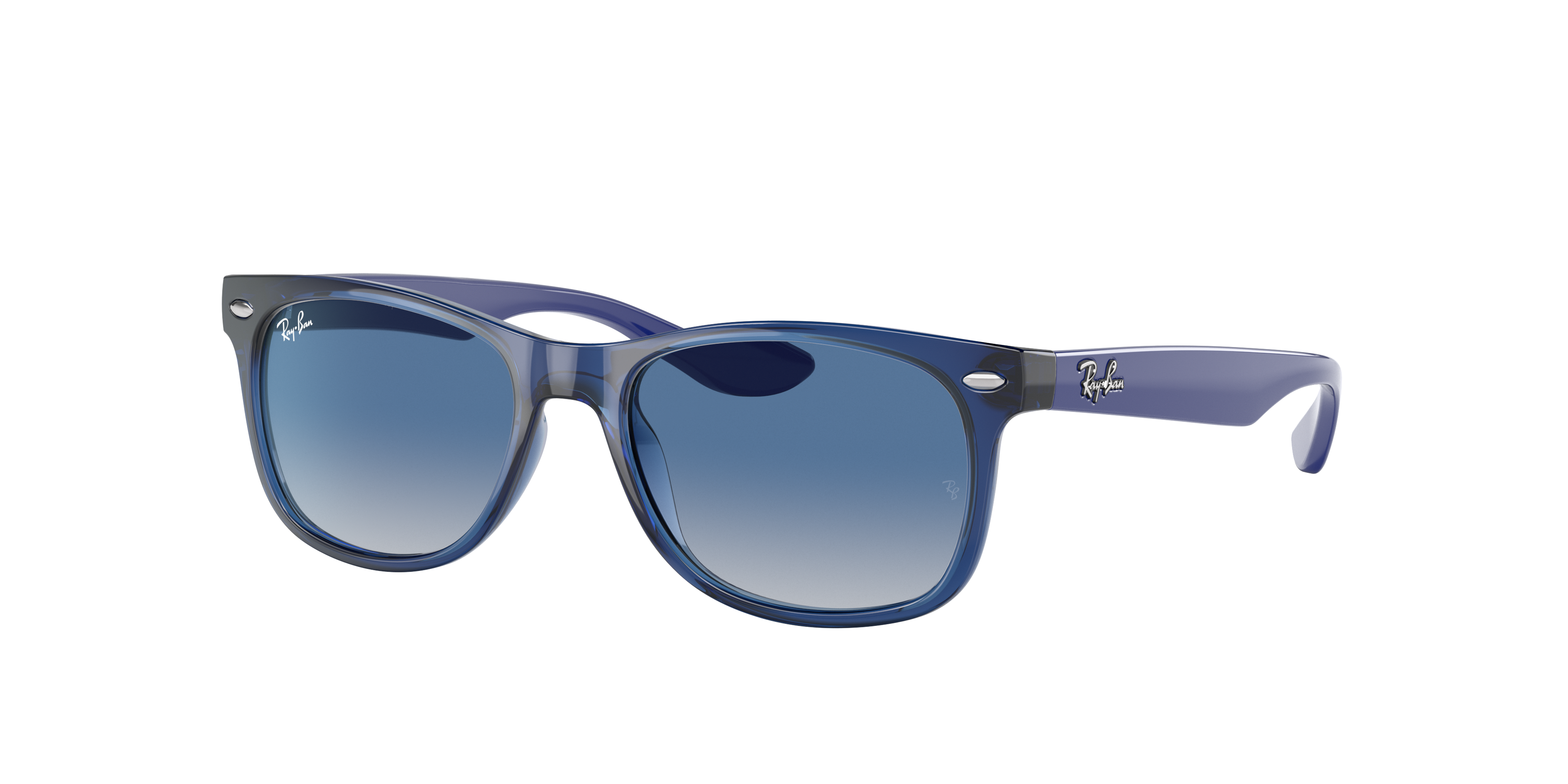 Transparent Blue Sunglasses in Light Grey/Dark Blue and New Wayfarer ...