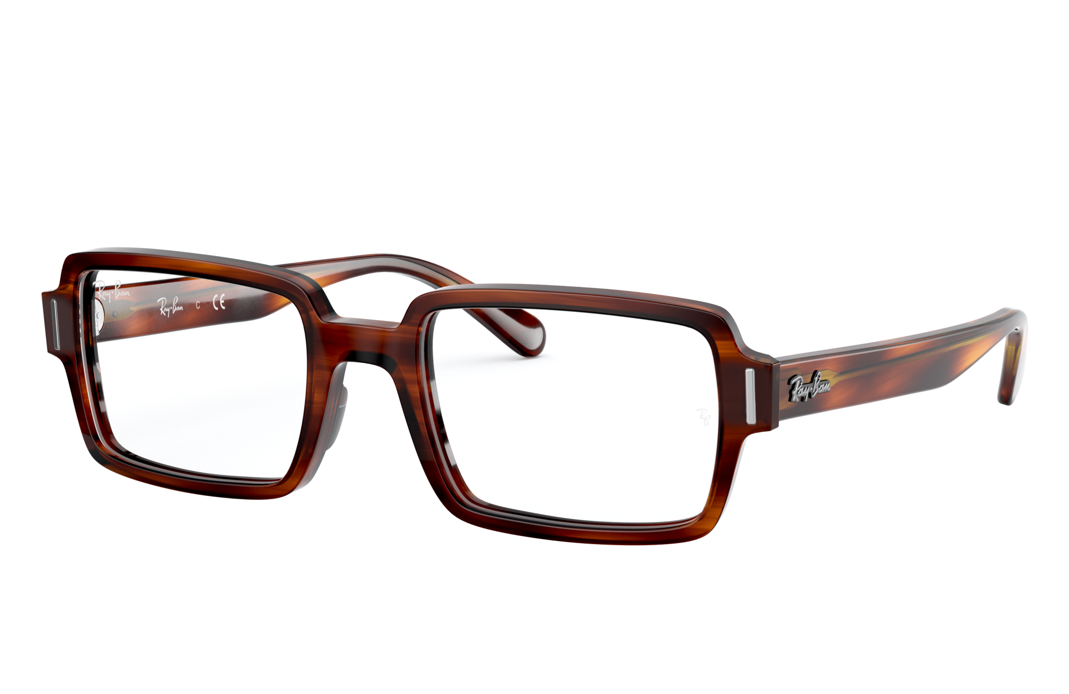 Benji Optics Eyeglasses with Striped Havana Frame - RB5473 | Ray-Ban®