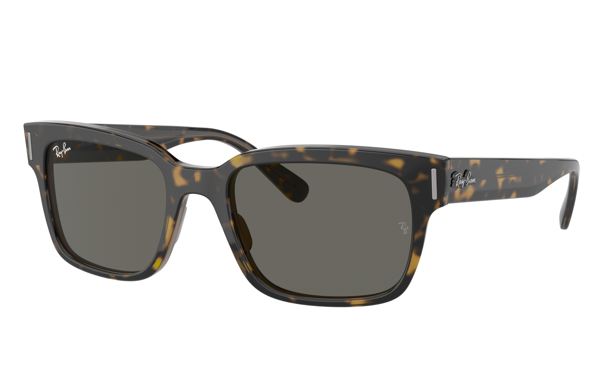 Les lunettes de soleil Jeffrey en Havana sur Marron transparent et Gris ...