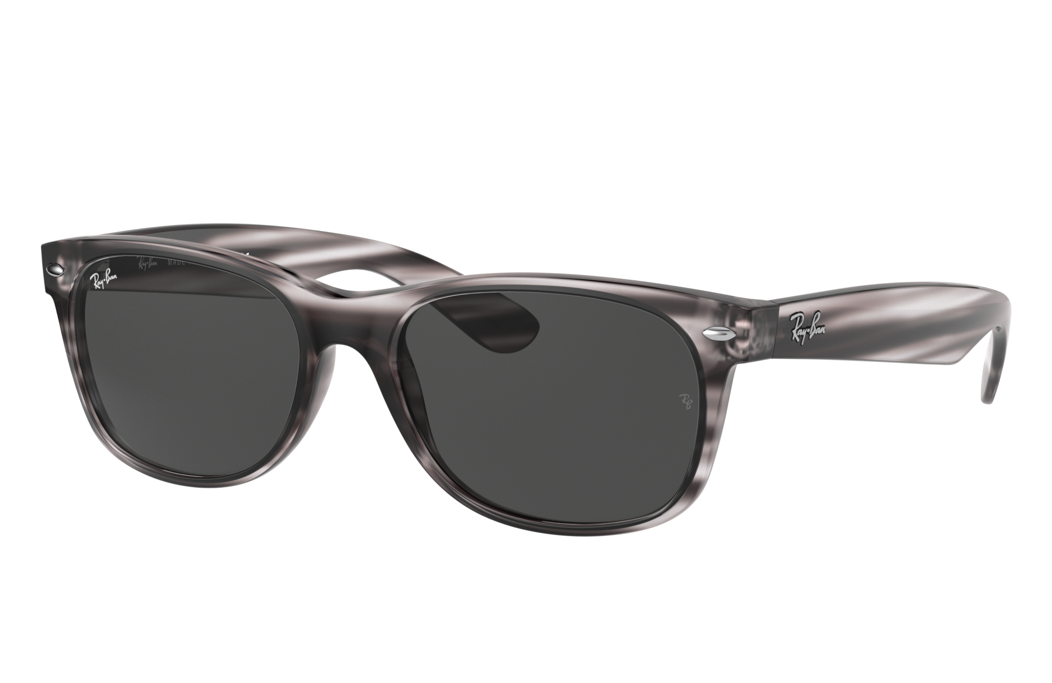 Lentes de sol New Wayfarer Color Mix en Gris a Rayas y Gris Oscuro ...