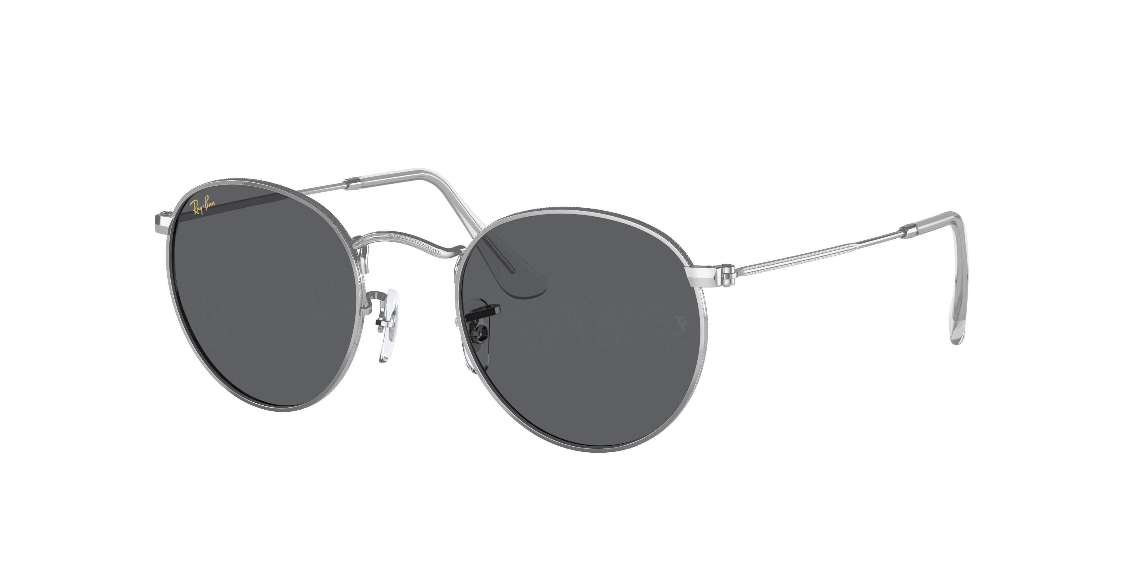 Round Metal Legend Gold Sunglasses in Silver and Dark Grey - RB3447 ...