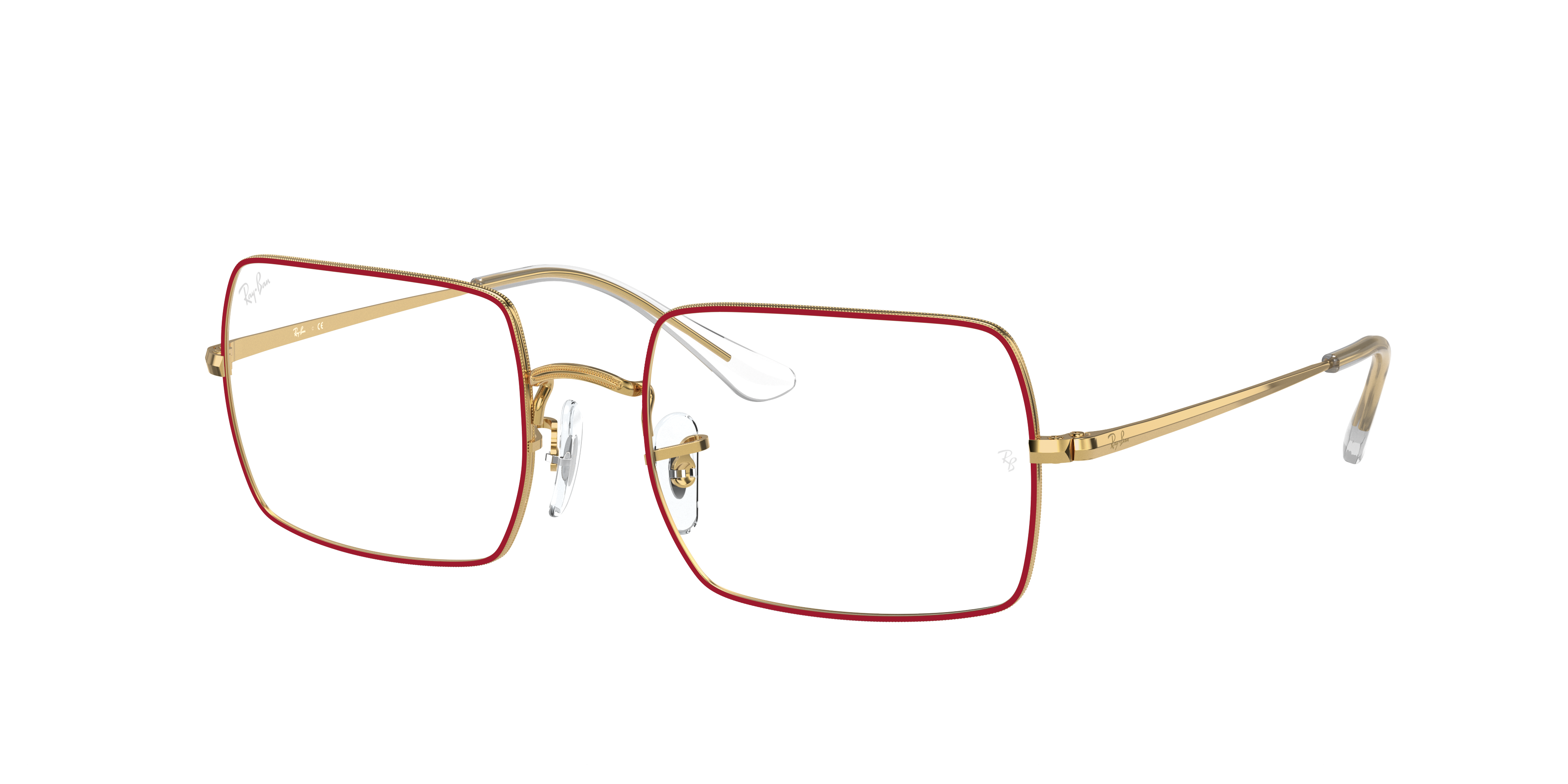 Rb1969v Rectangle Eyeglasses with Red Frame | Ray-Ban®
