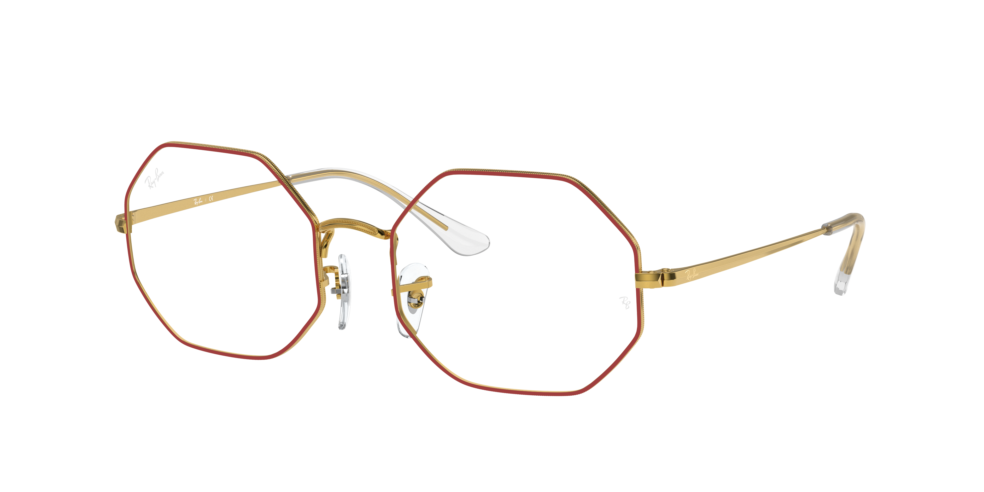 Rb1972v Octagon Eyeglasses with Red Frame - RB1972V | Ray-Ban®
