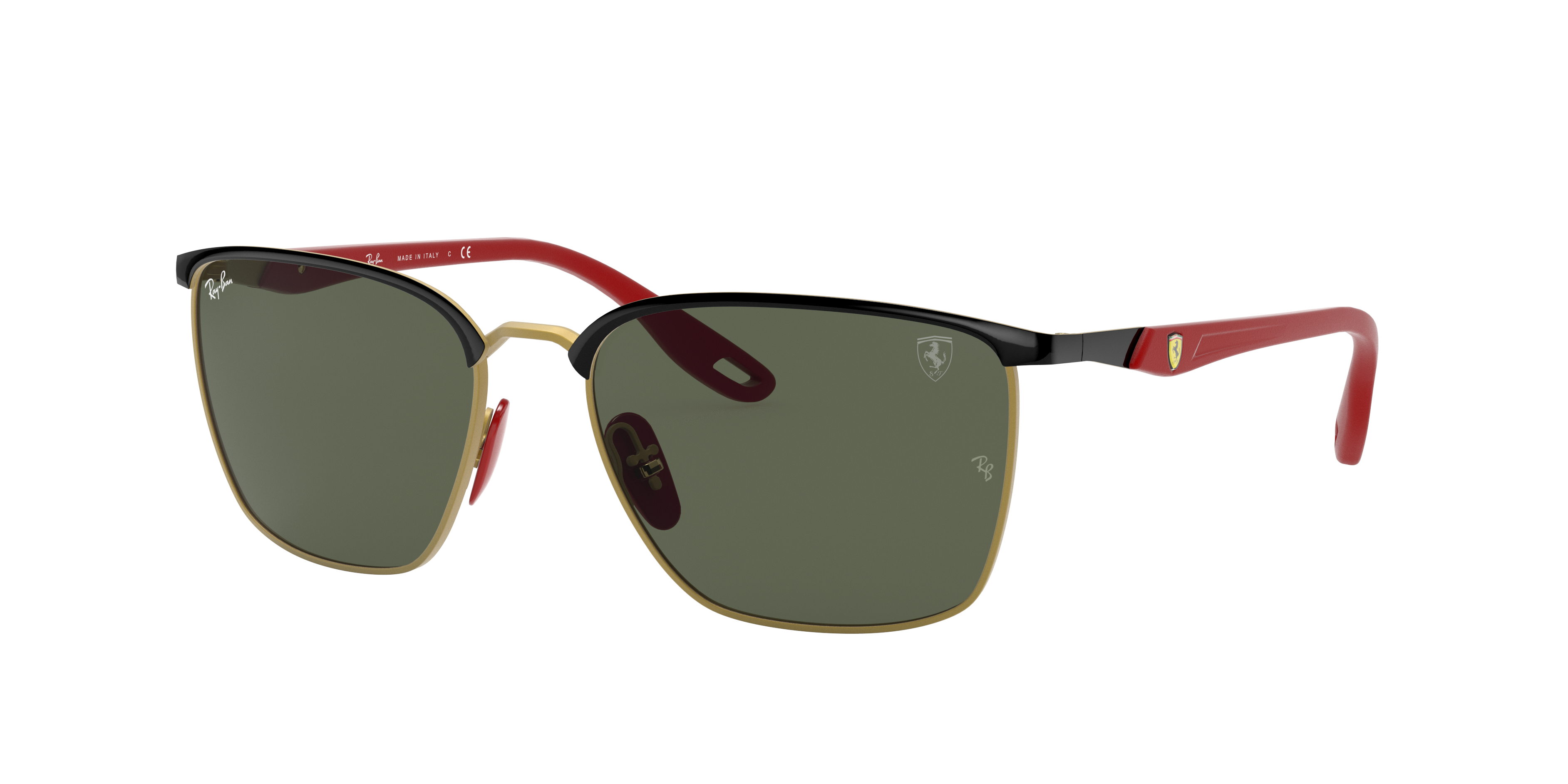 Black On Gold Sunglasses in Green Classic and Rb3673m Scuderia Ferrari ...