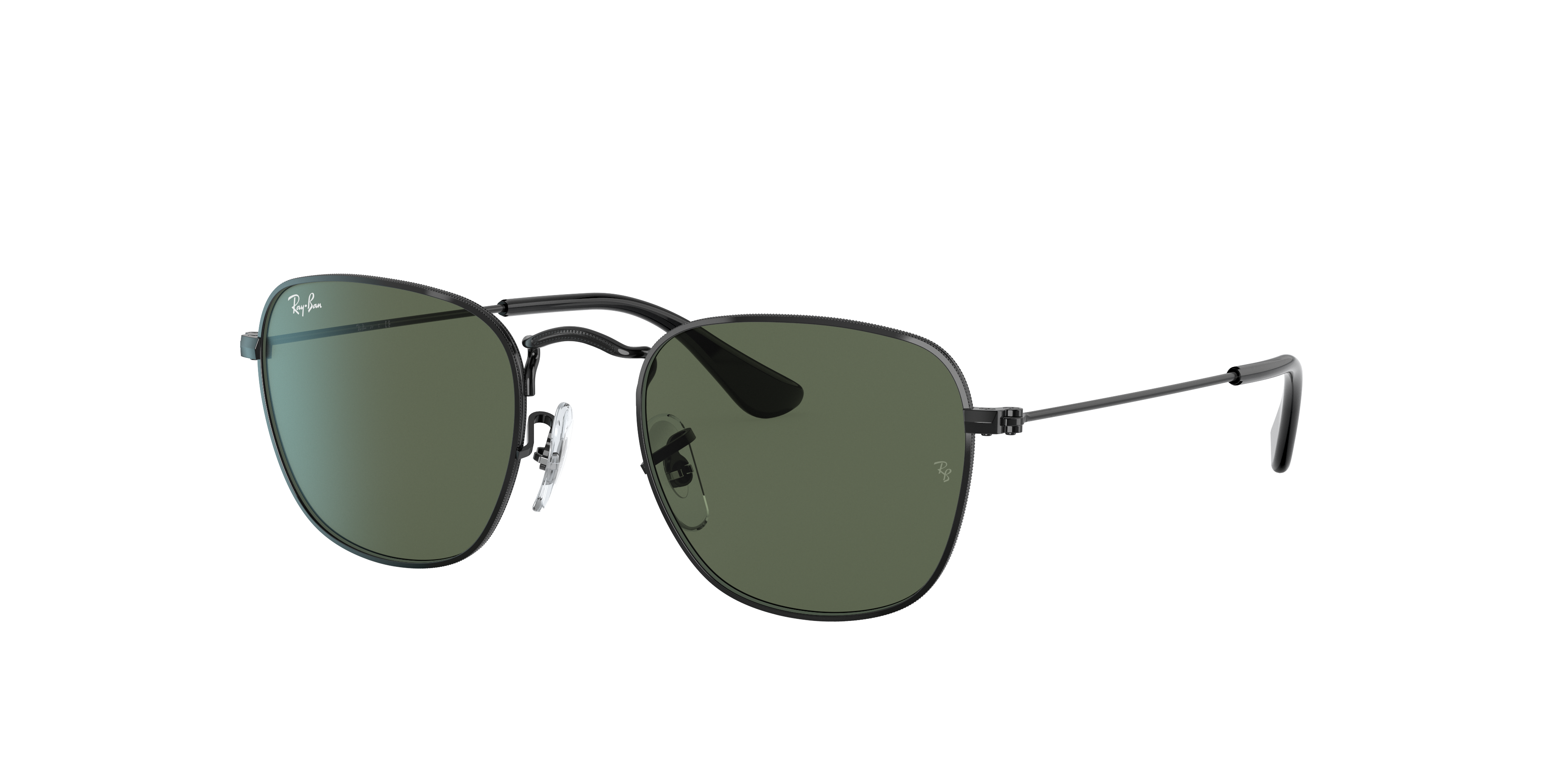 Frank Kids Sunglasses in Polished Black and Dark Green (46-19 ...