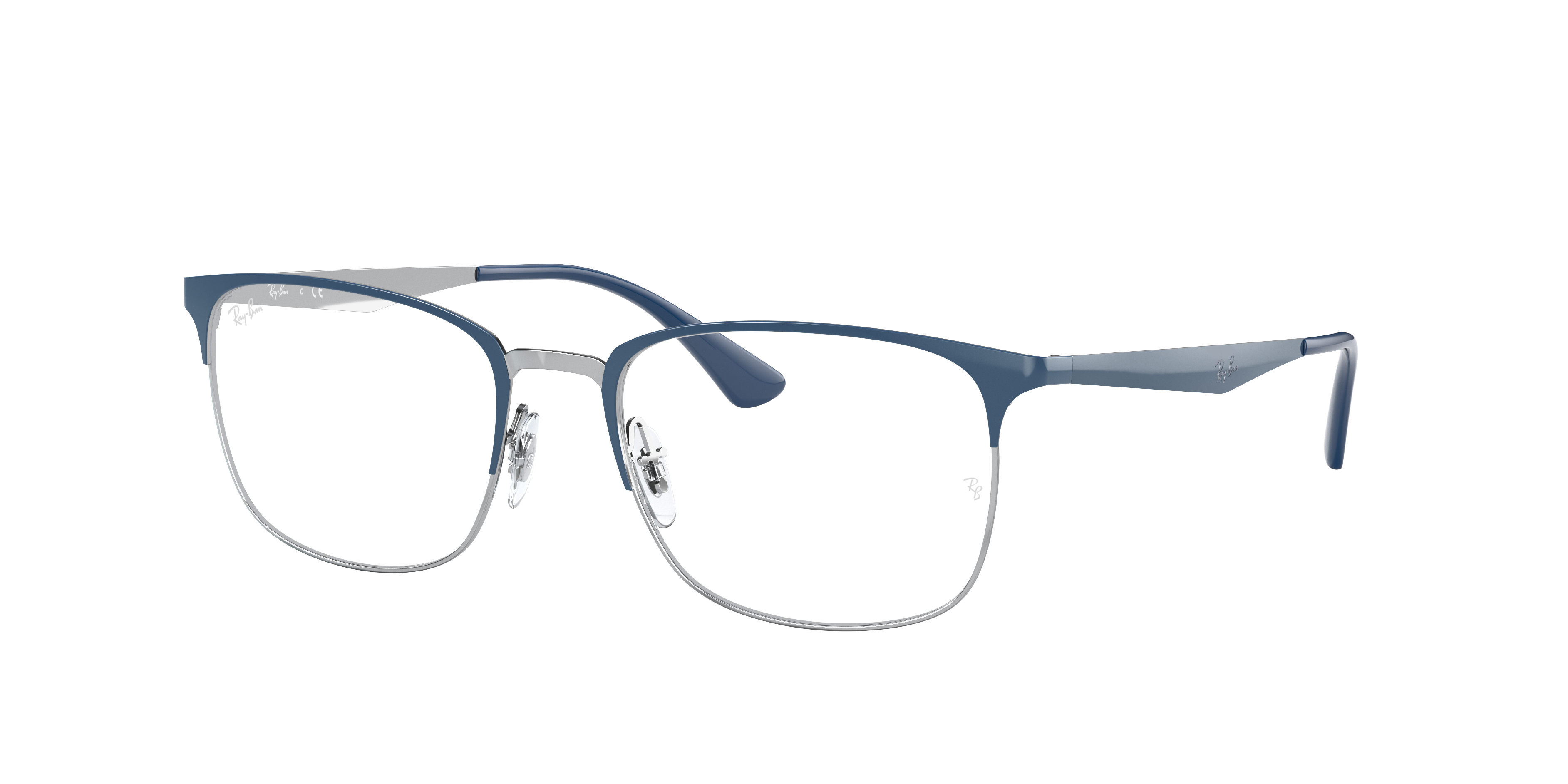 Rb6421 Optics Eyeglasses with Blue On Silver Frame - RB6421 | Ray-Ban®