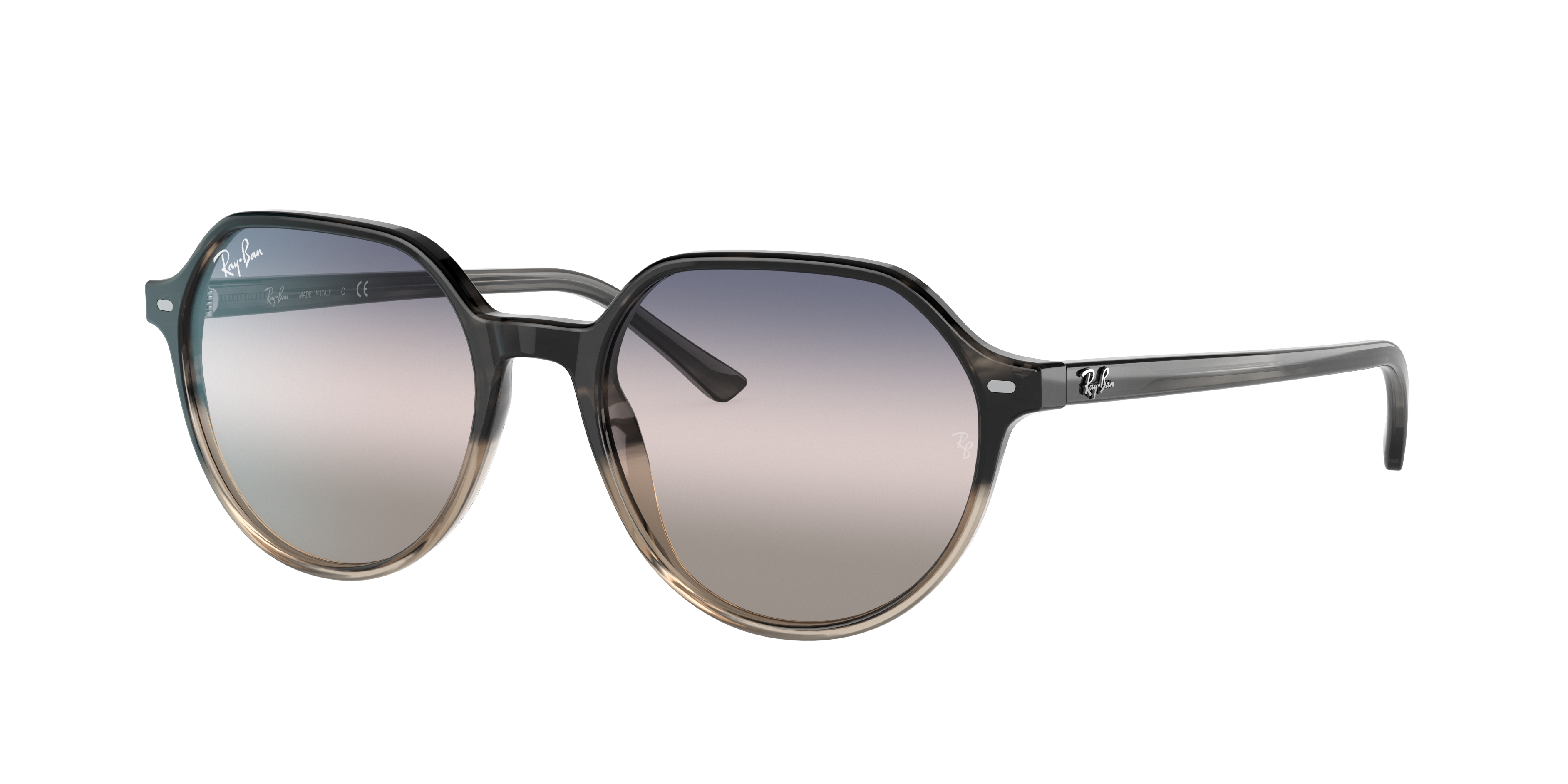 Thalia Bi-gradient Sunglasses in Grey Havana and Pink/Blue Gradient ...