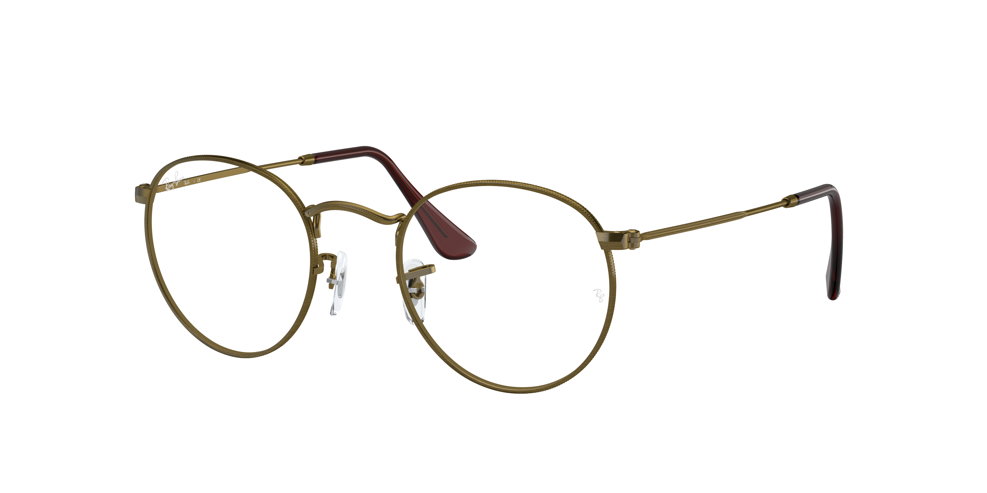 Round Metal Optics Eyeglasses with Antique Gold Frame - RB3447V | Ray-Ban®