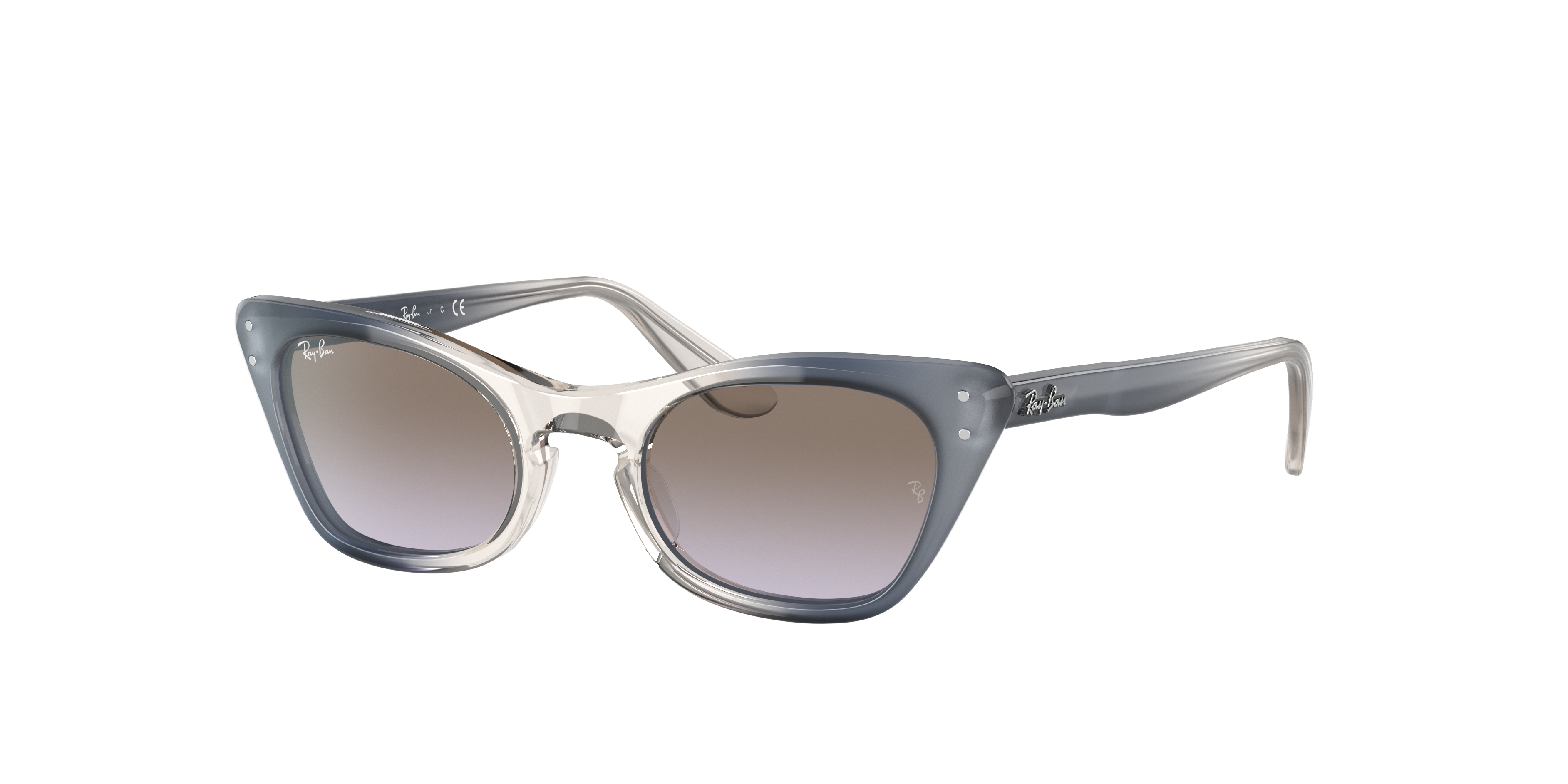 Miss Burbank Kids Sunglasses in Polished Transparent Blue and Lilac ...