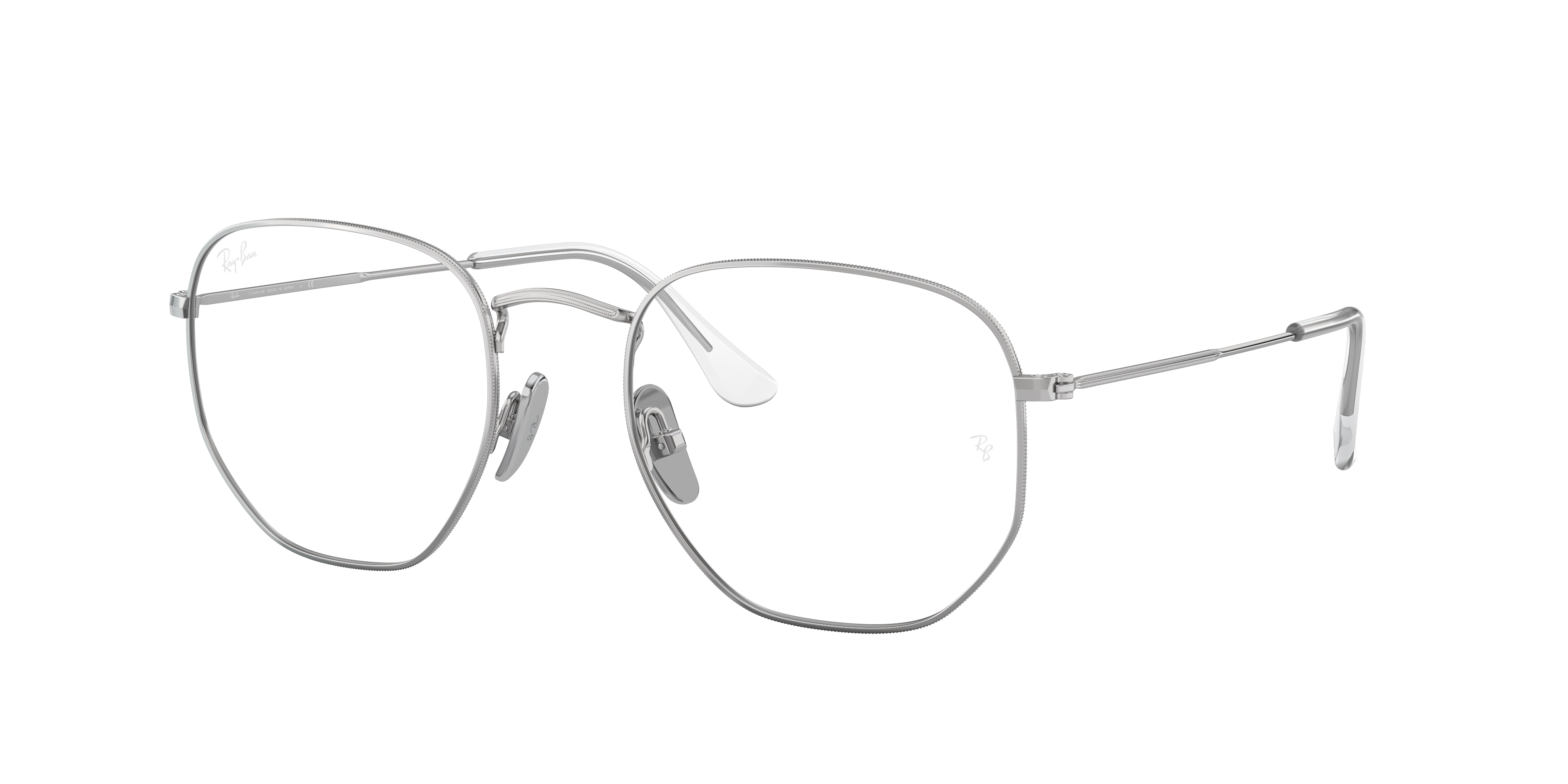 Hexagonal Titanium Optics Eyeglasses with Silver Frame - RB8148V | Ray-Ban®