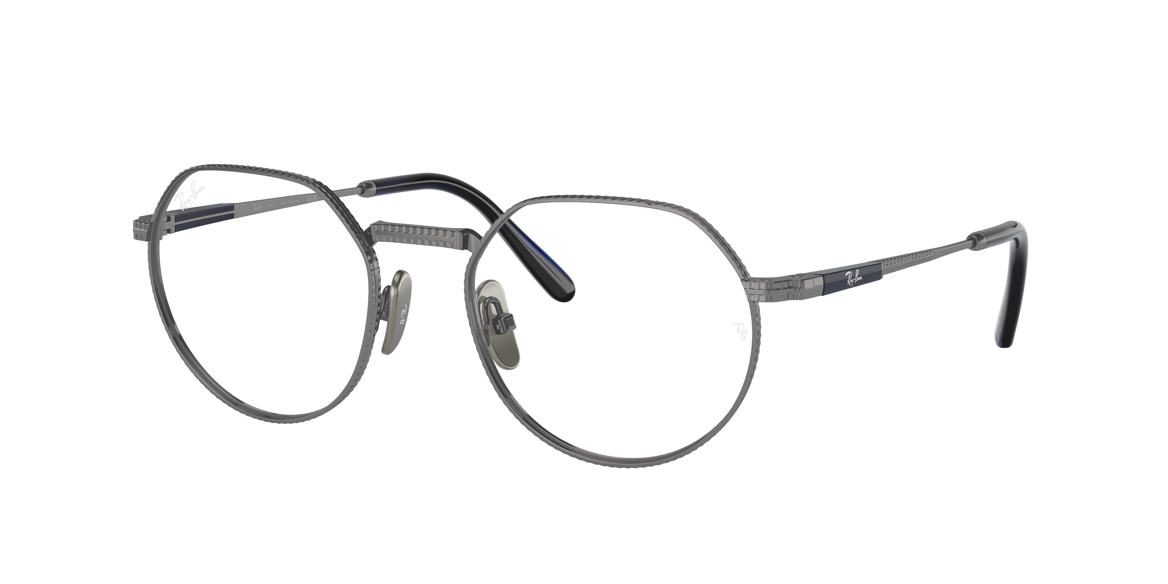 Jack Ii Titanium Optics Eyeglasses with Polished Gunmetal Frame (51-20 ...