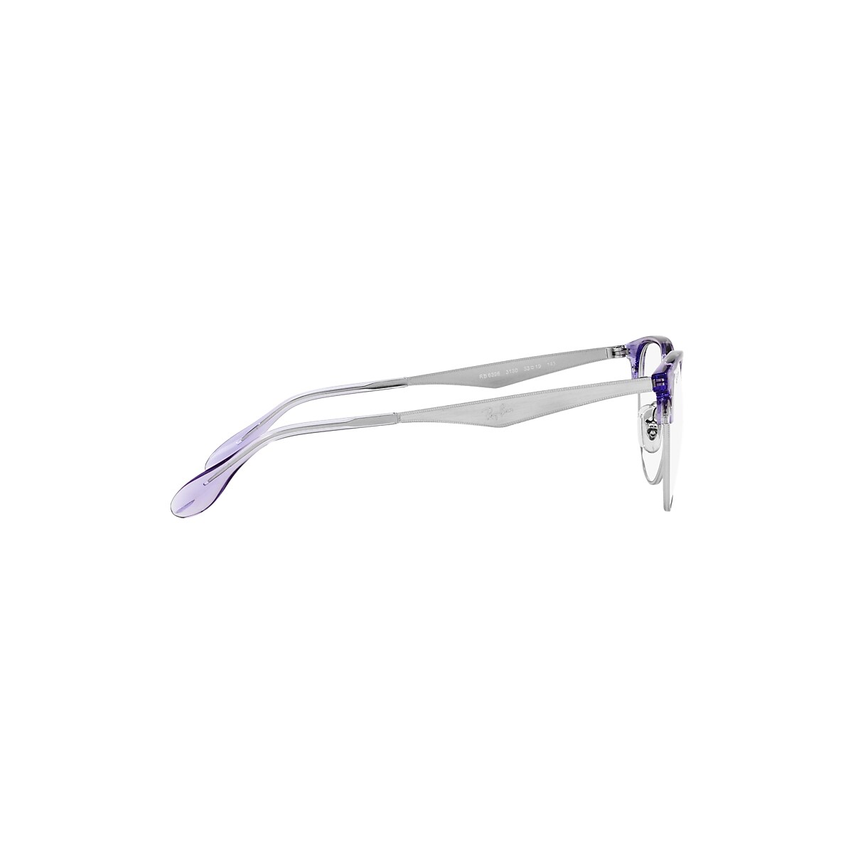 【期間限定お試し価格】 rayban レイバン 未使用 シルバー クリアパープル メガネ rx6396 サングラス/メガネ ...