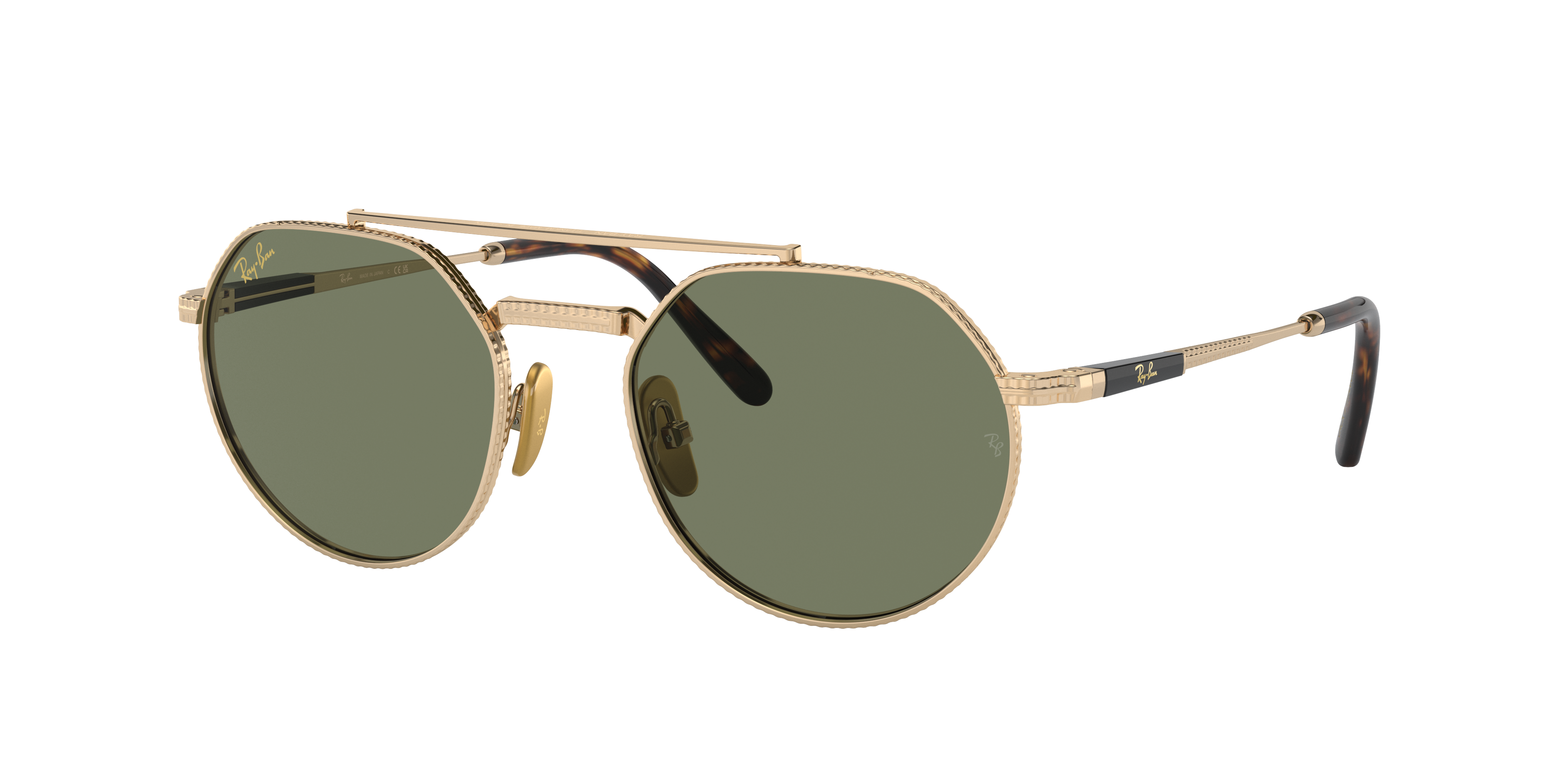 Jack Ii Titanium Sunglasses in Arista Gold and Green - RB8265 | Ray-Ban®