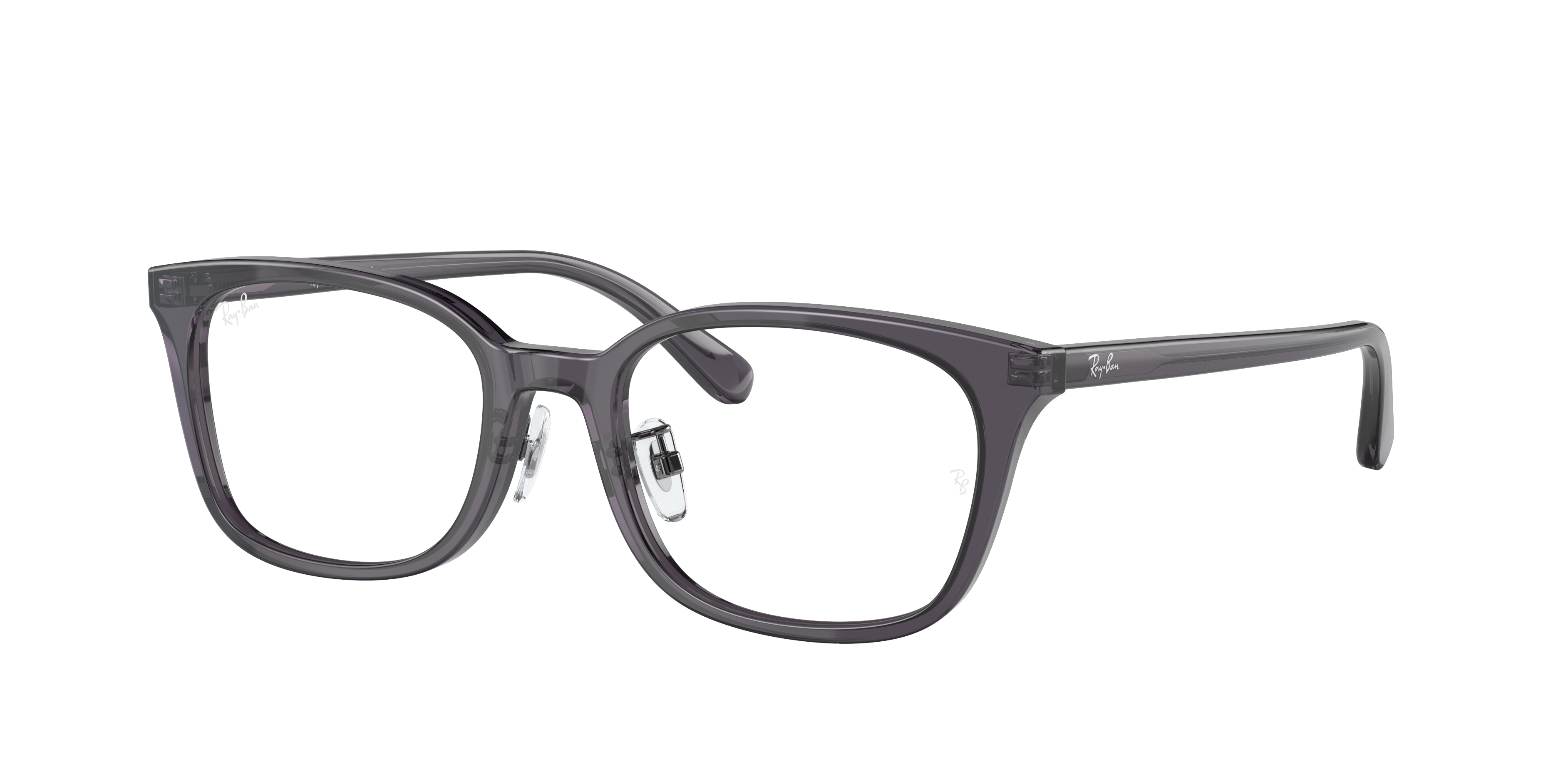Rb5407 Optics Eyeglasses with Polished Transparent Dark Grey Frame (52 ...
