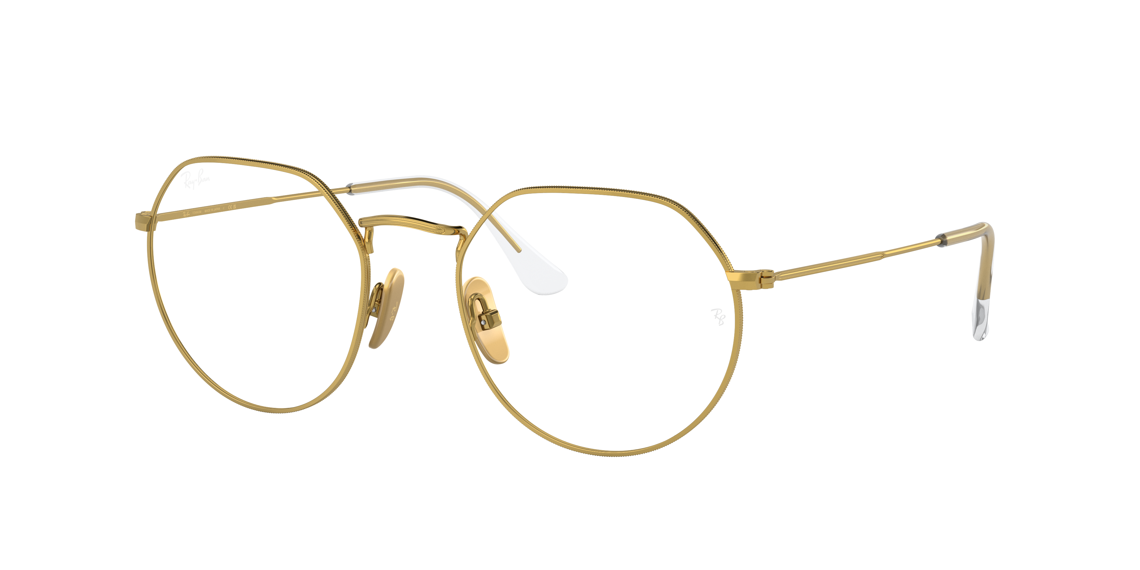 Jack Titanium Optics Eyeglasses with Polished Gold Frame (49-20 ...