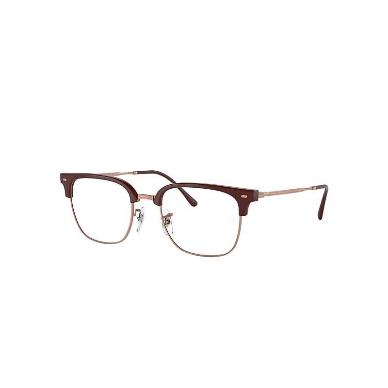 Ray Ban New Clubmaster Optics Eyeglasses Rose Gold Frame Demo Lens ...
