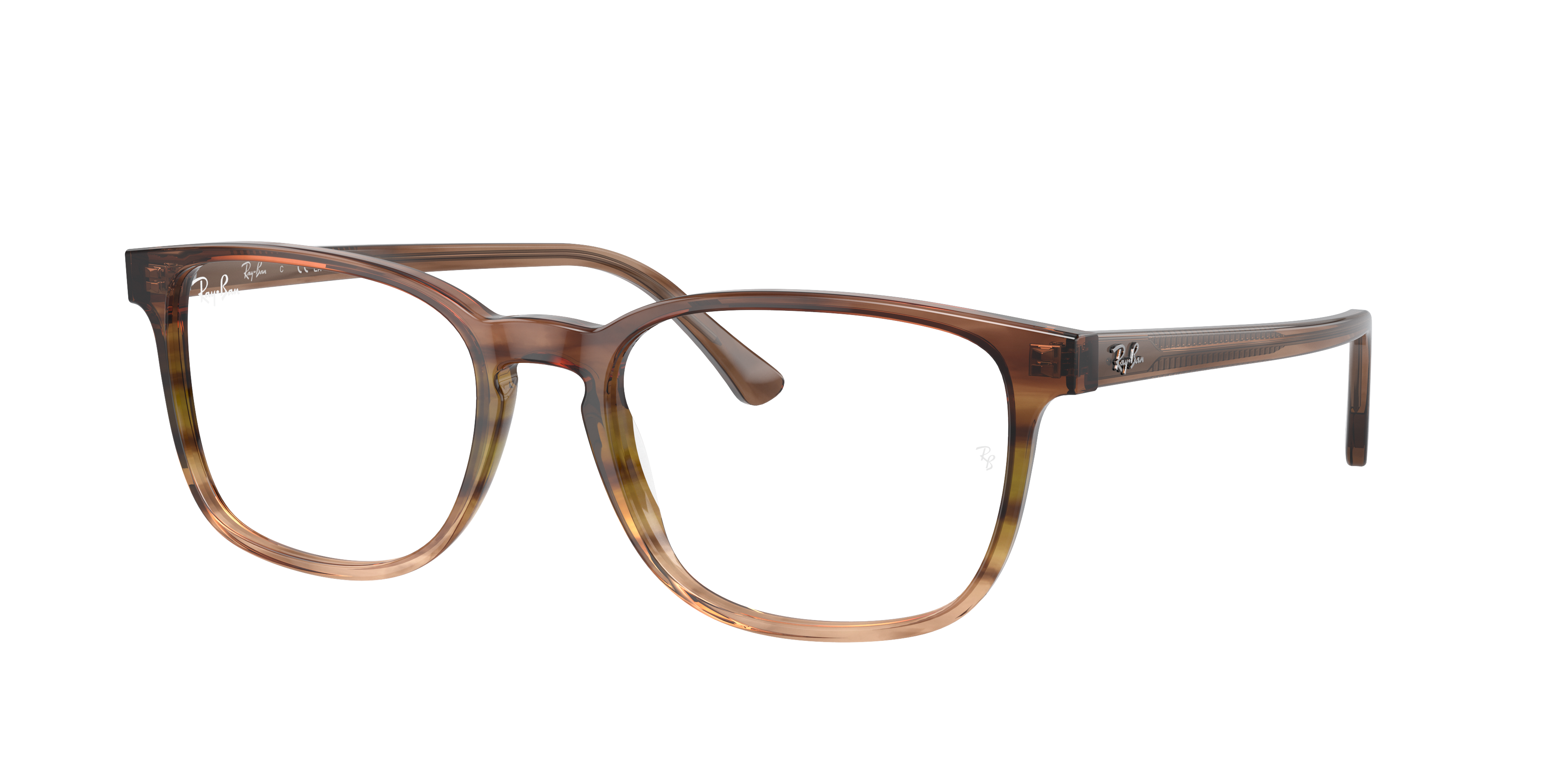 Rb5418 Optics Brillen mit Braun gestreift & Grün Rahmen - RB5418 | Ray ...