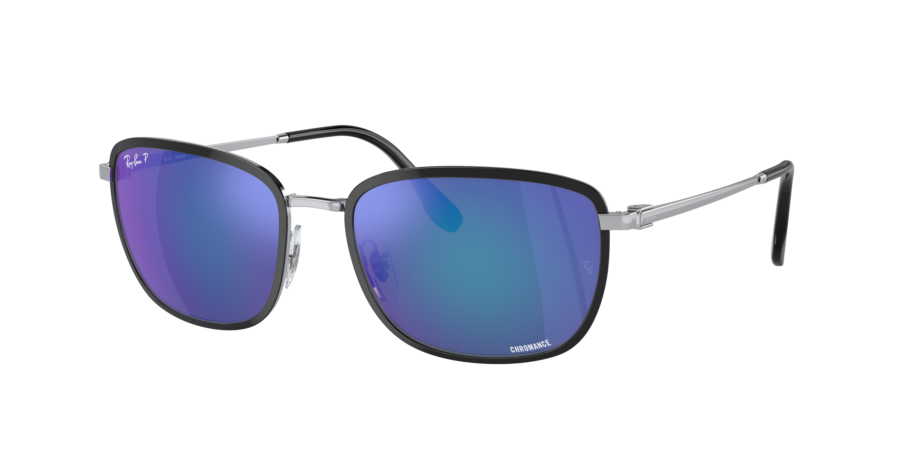 Rb3705 Chromance Sunglasses in Black On Silver and Grey - RB3705 | Ray-Ban®