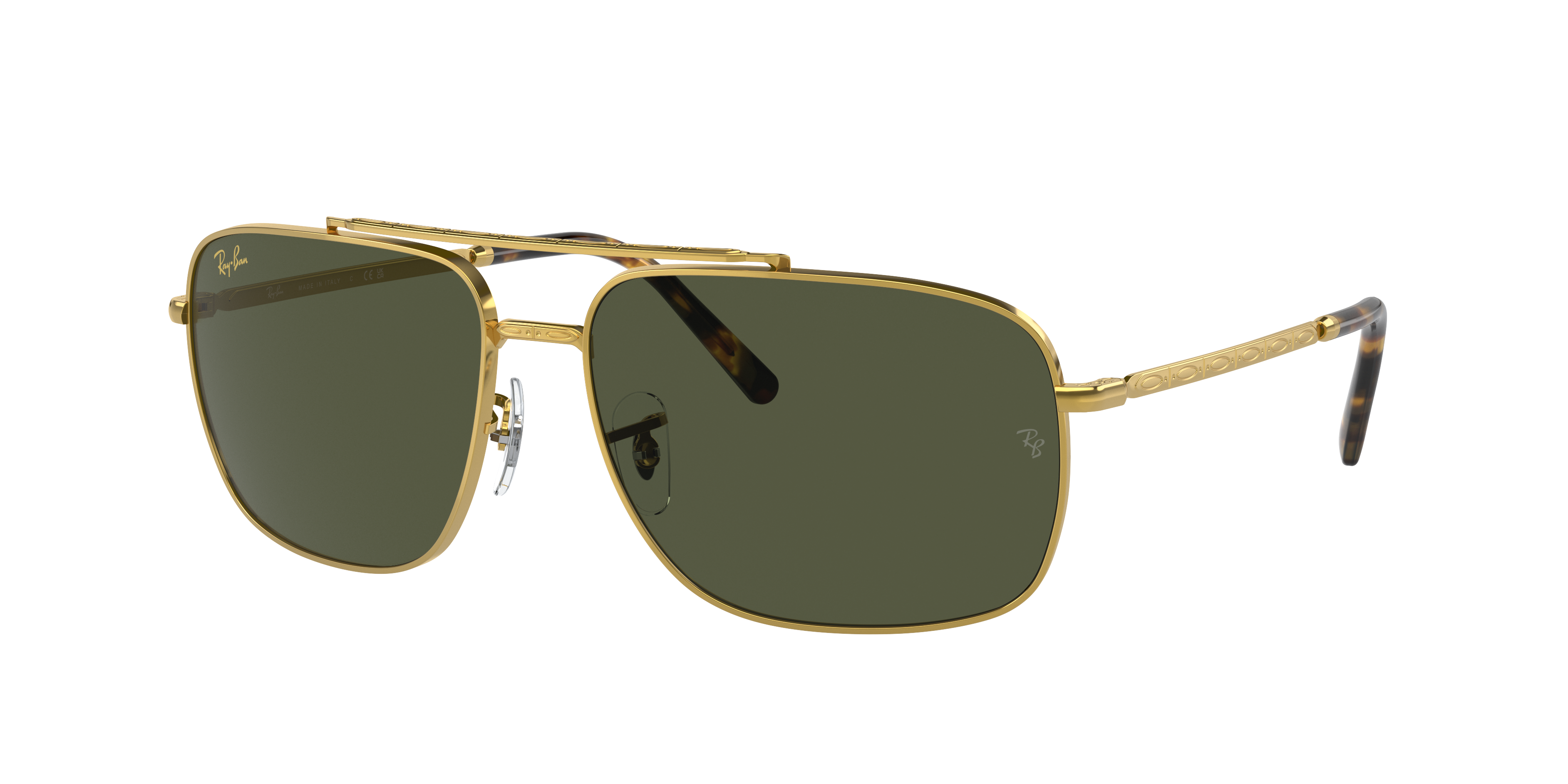 Rb3796 Sunglasses in Polished Gold and Green (59-15) - RB3796 | Ray-Ban®