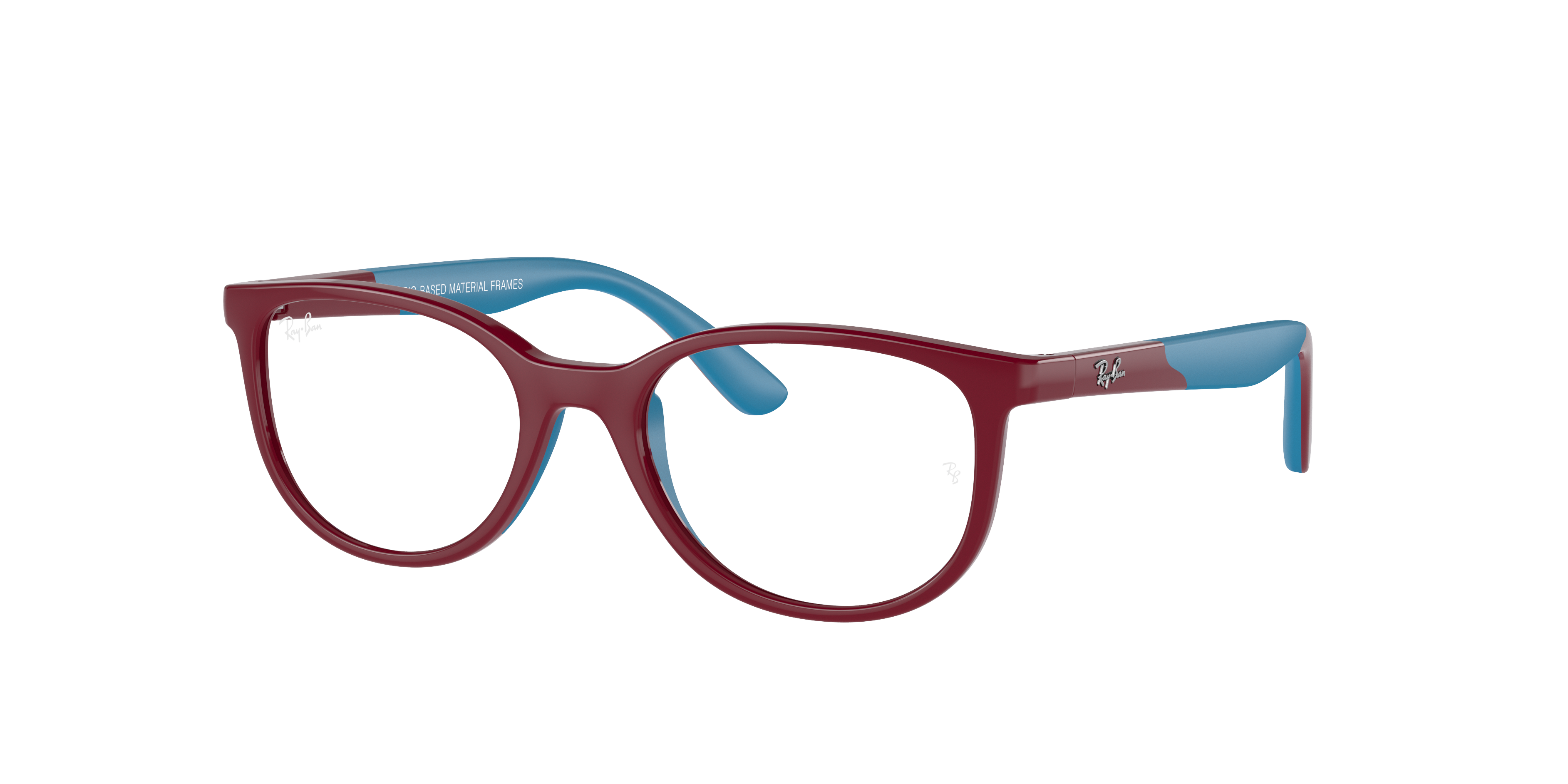 Rb1622 Optics Kids Bio-based Eyeglasses with Bordeaux On Blue Frame ...