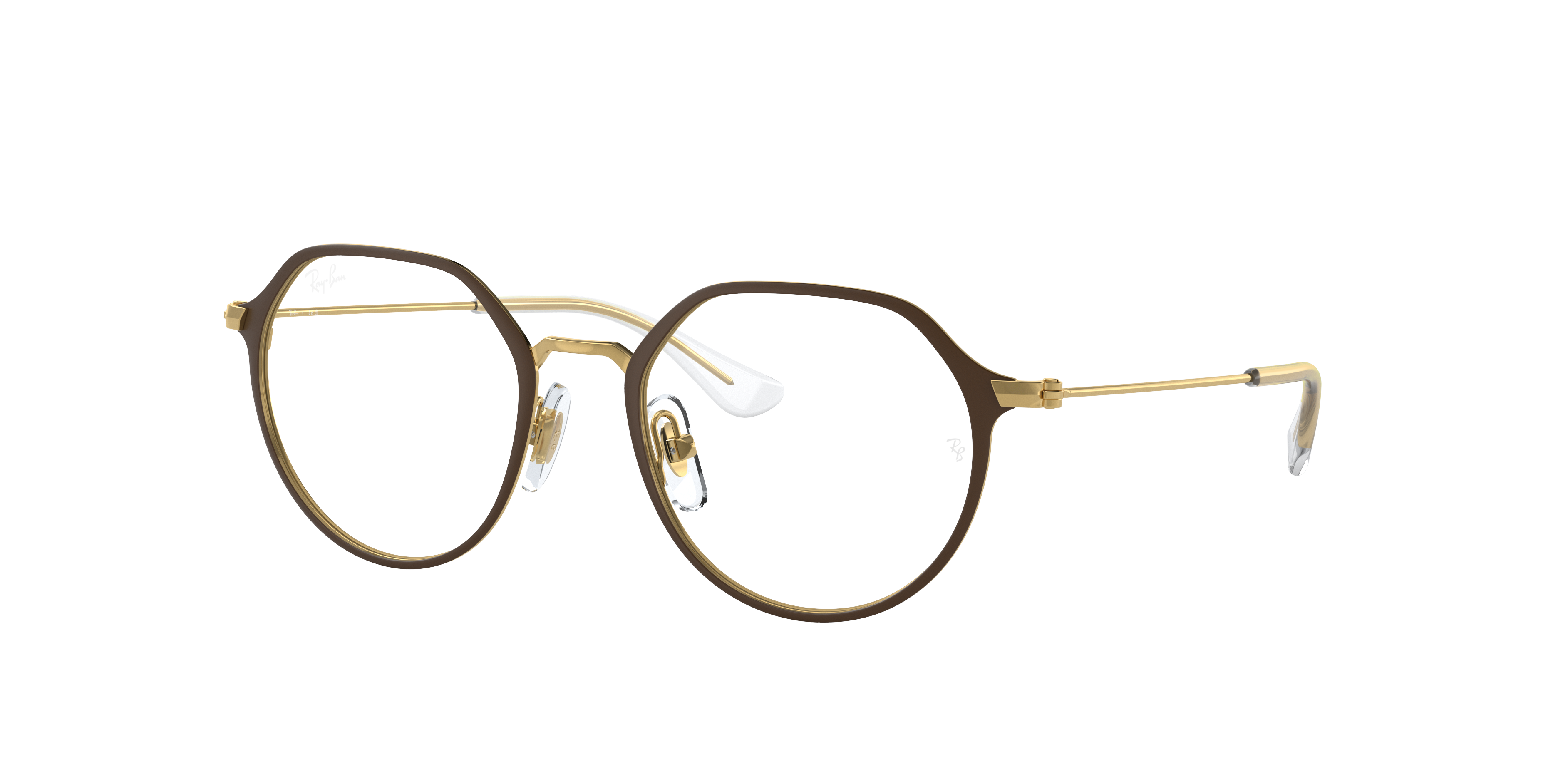 Jack Optics Kids Eyeglasses with Matte Brown On Gold Frame (49-18 ...