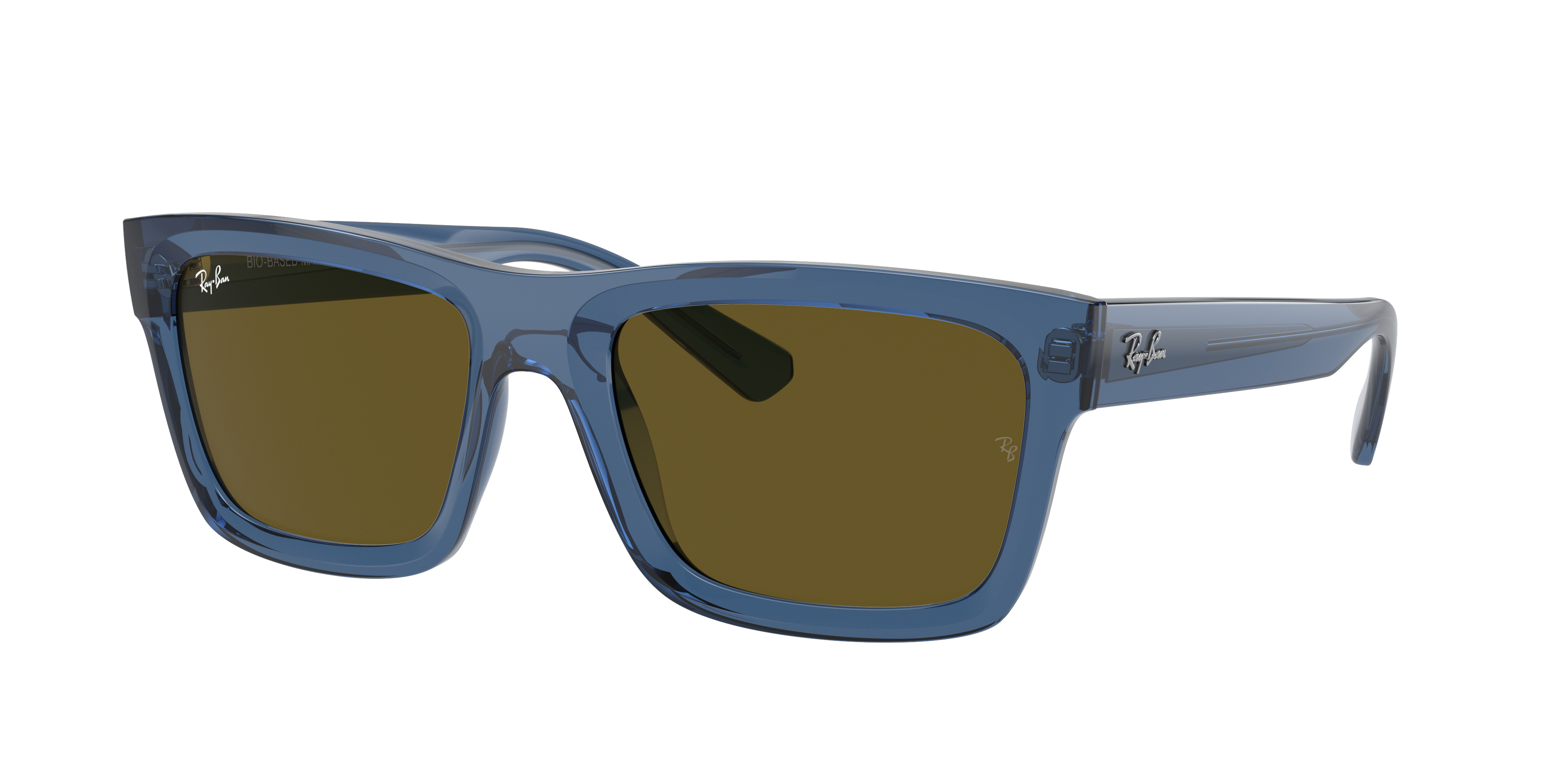 透明深藍色 搭 深啡色 的 Warren Bio-based 太陽眼鏡 - RB4396F | Ray-Ban® 雷朋