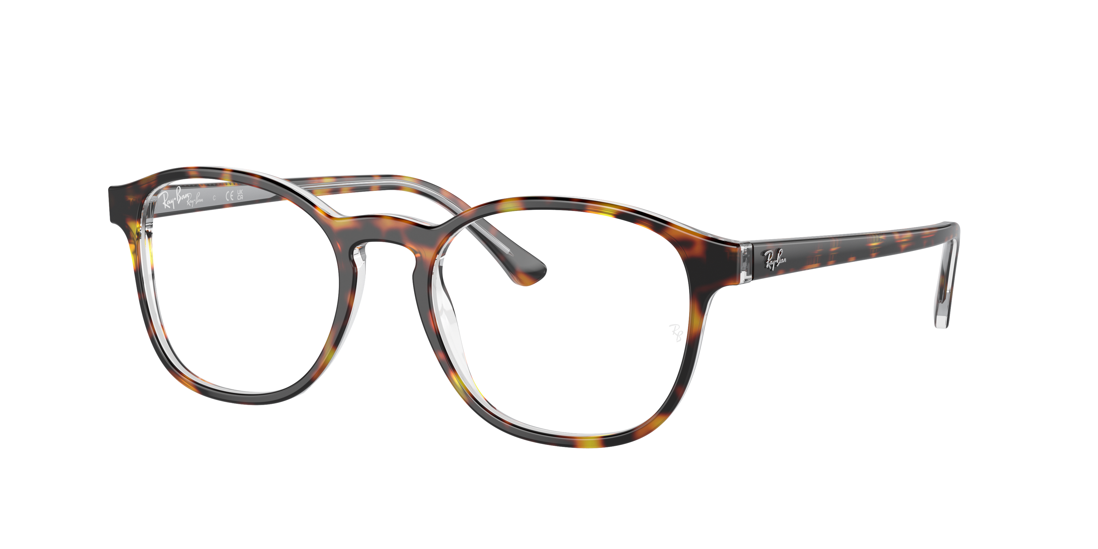 Rb5417 Optics Eyeglasses with Havana On Transparent Frame - RB5417F ...