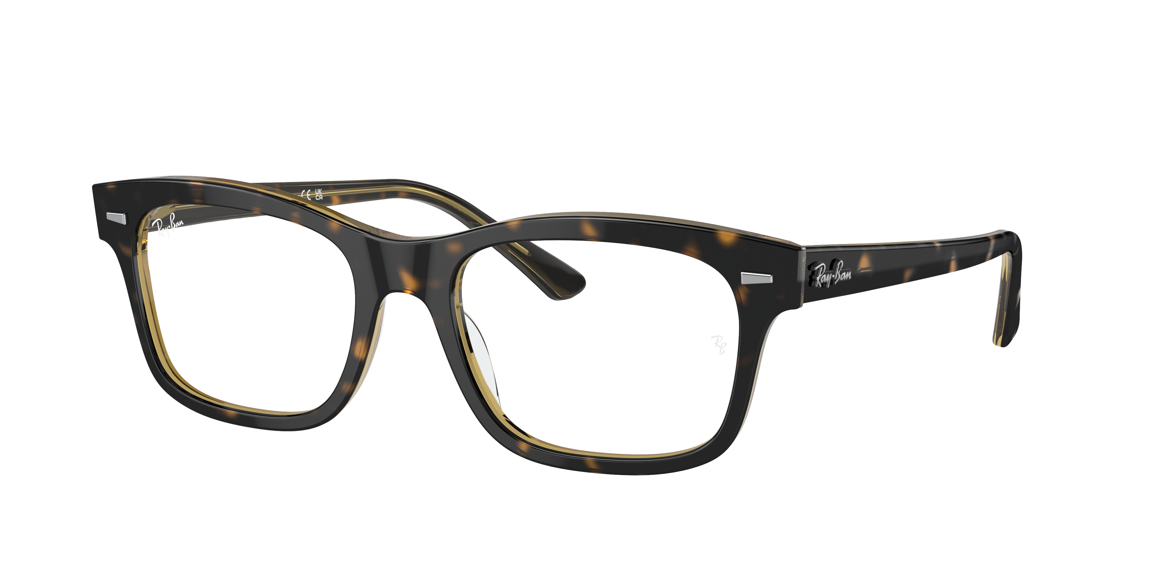 Burbank Optics Eyeglasses with Havana On Transparent Frame - RB5383 ...