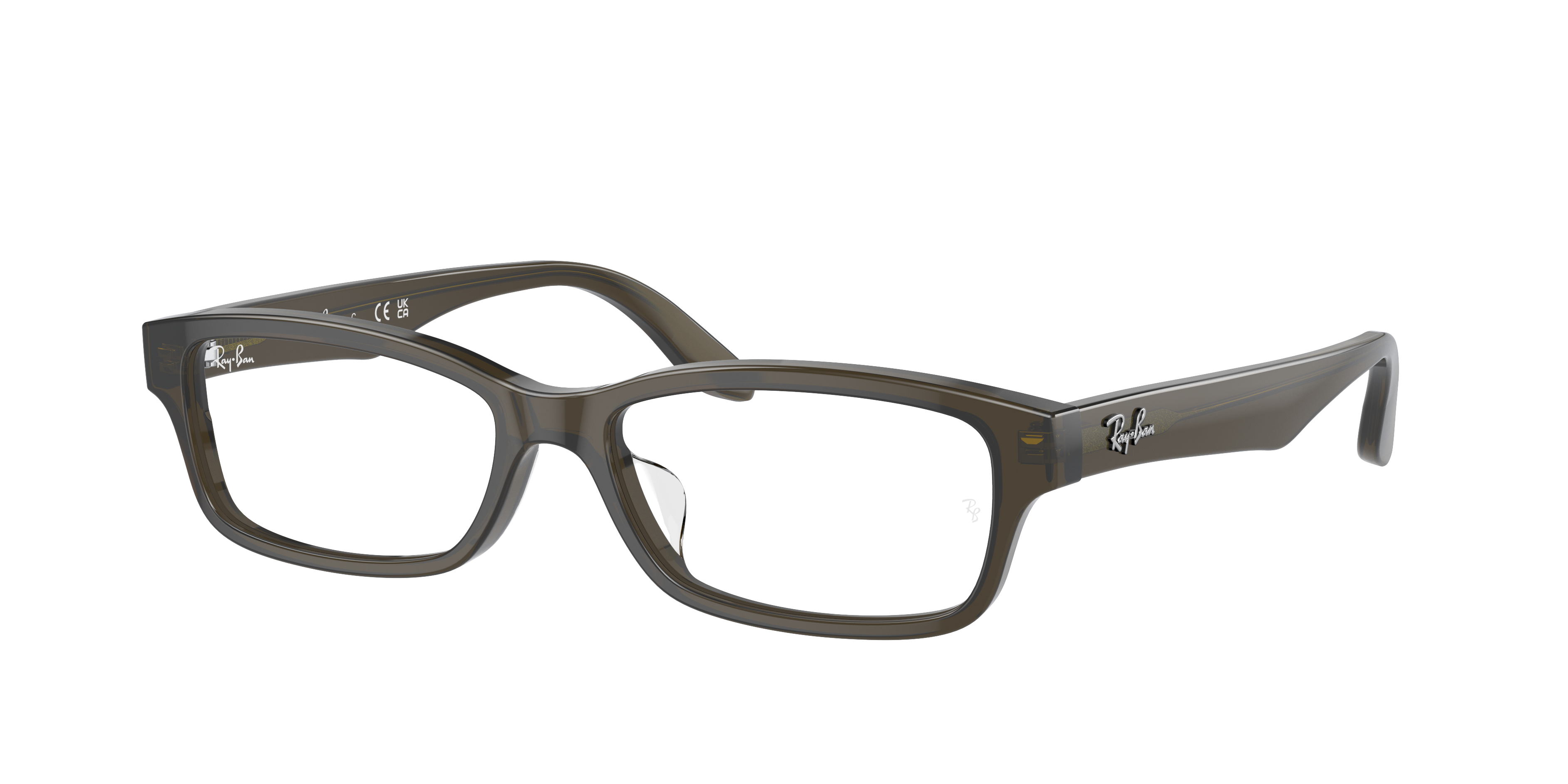 Rb5415 Optics Eyeglasses with Polished Transparent Green Frame (55-16 ...