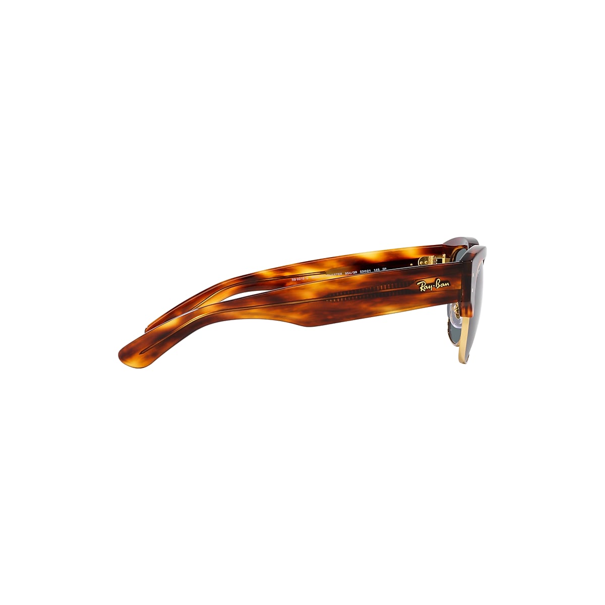 MEGA CLUBMASTER Sunglasses in Striped Havana and Dark Blue MEGA CLUBMASTER Sunglasses in Striped Havana and Dark Blue
